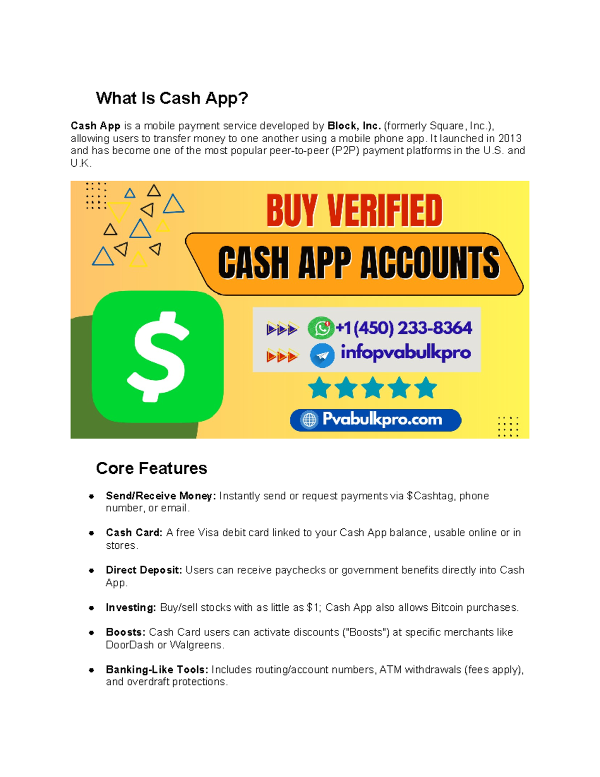 Cash App Overview: Features, Accounts, and Use Cases Explained - Studocu