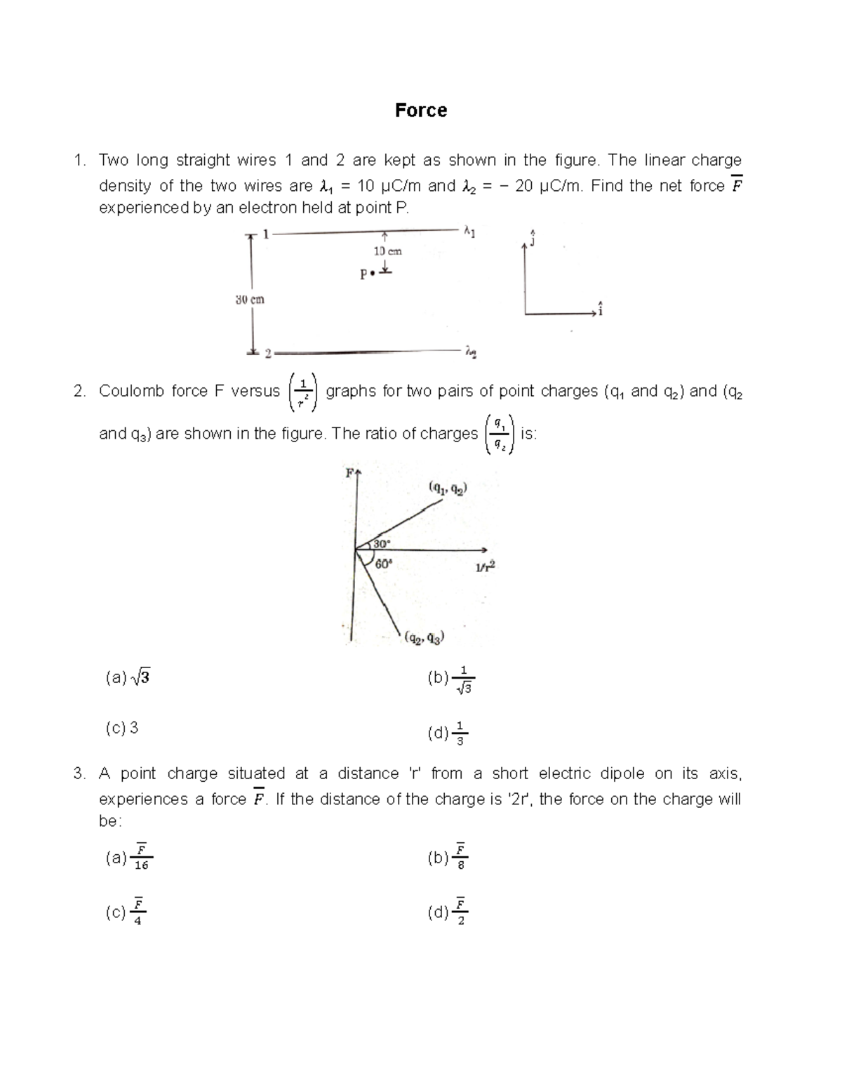 12th CBSE Physics Chapter 1 - Understanding Force Concepts - Studocu