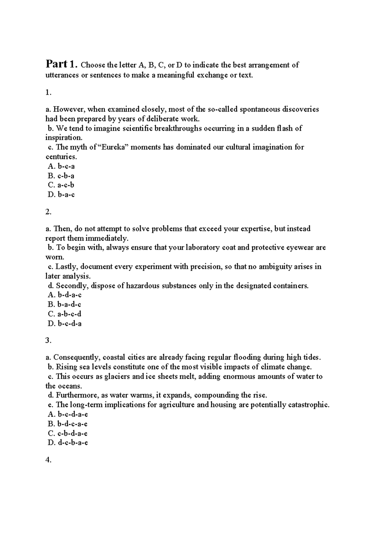 HSG Writing No - mr: Sentence Arrangement Practice and Formal Letter ...