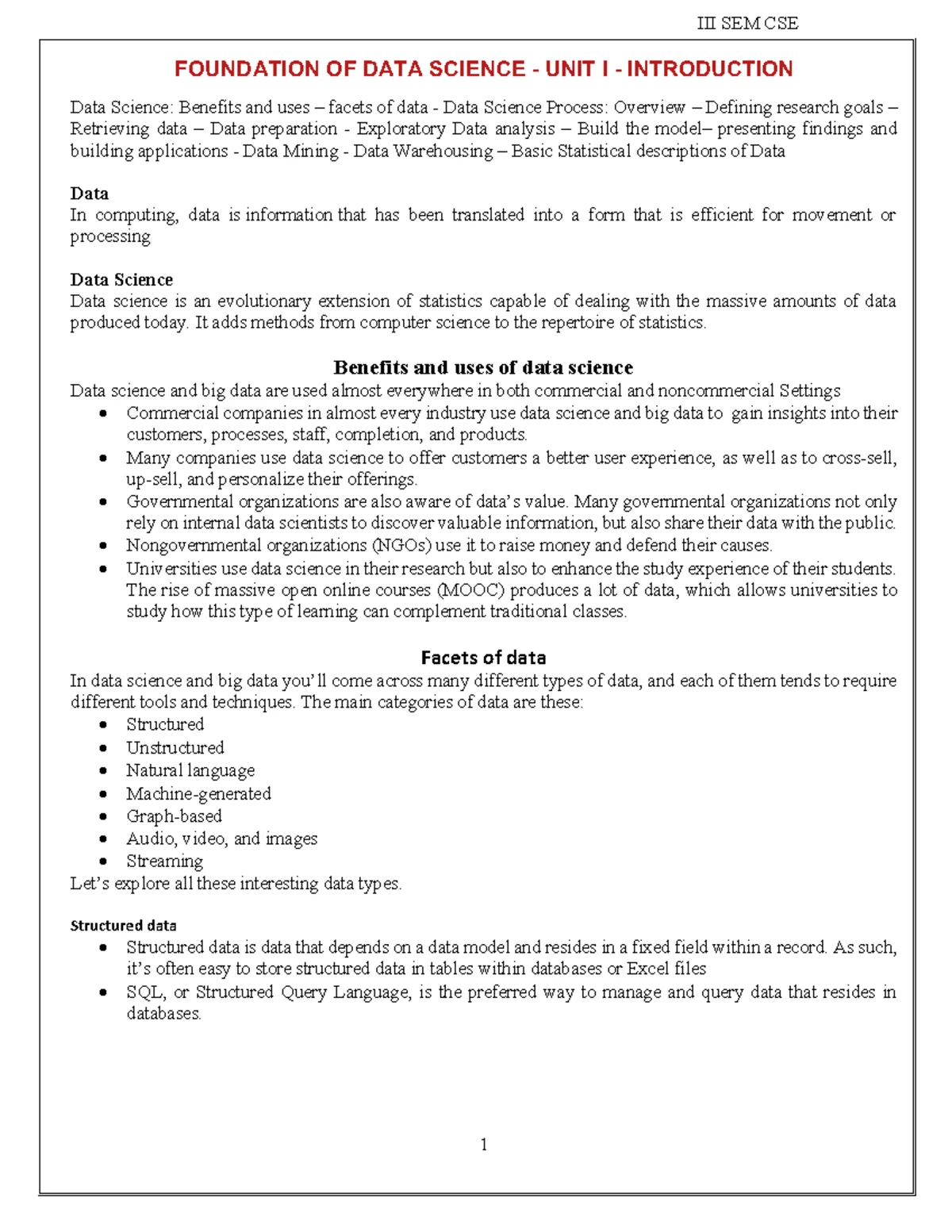 CS3361 Data Science Lab Manual - Experiments Overview and Guidelines - Studocu