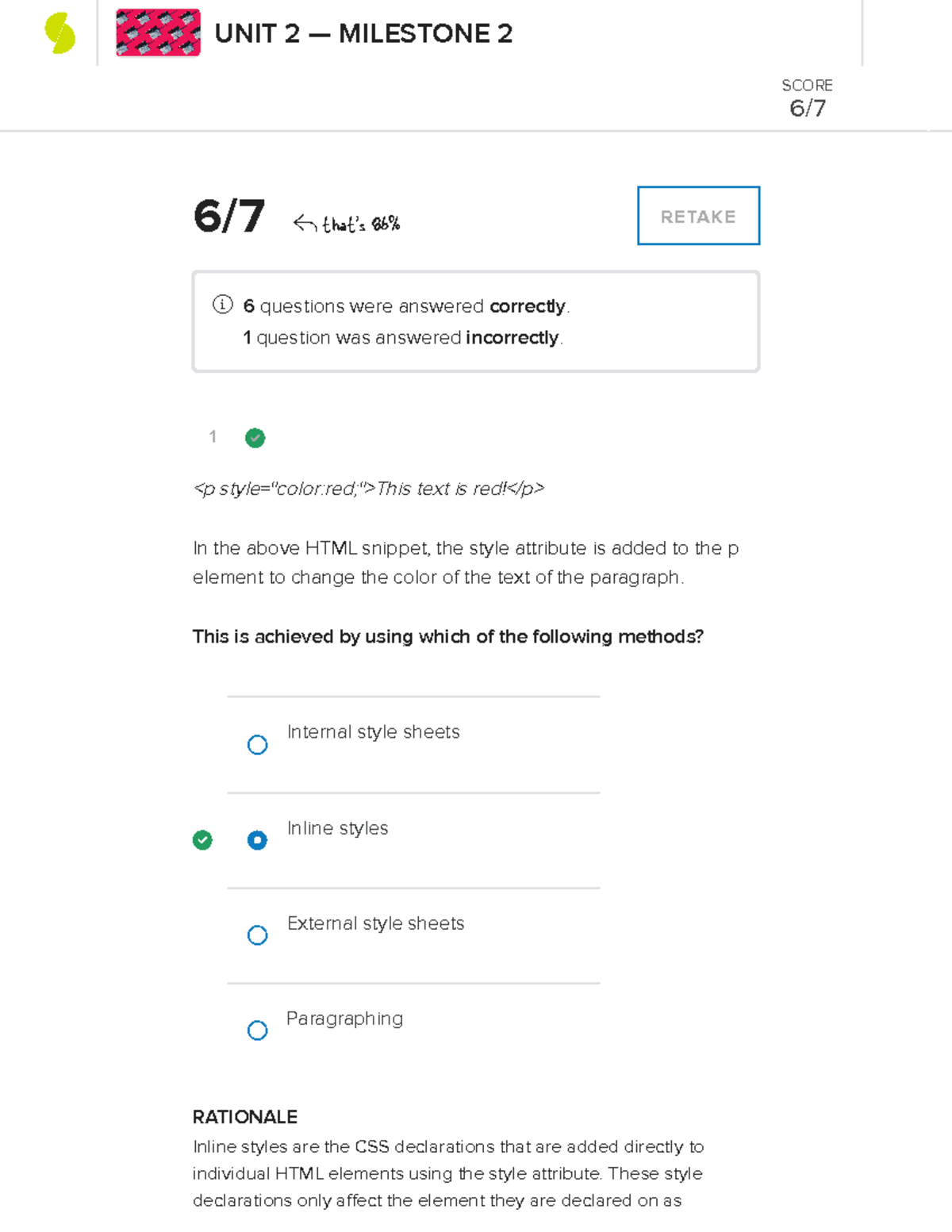 Web Development Milestone 2 - HTML & CSS Practice Questions - Studocu