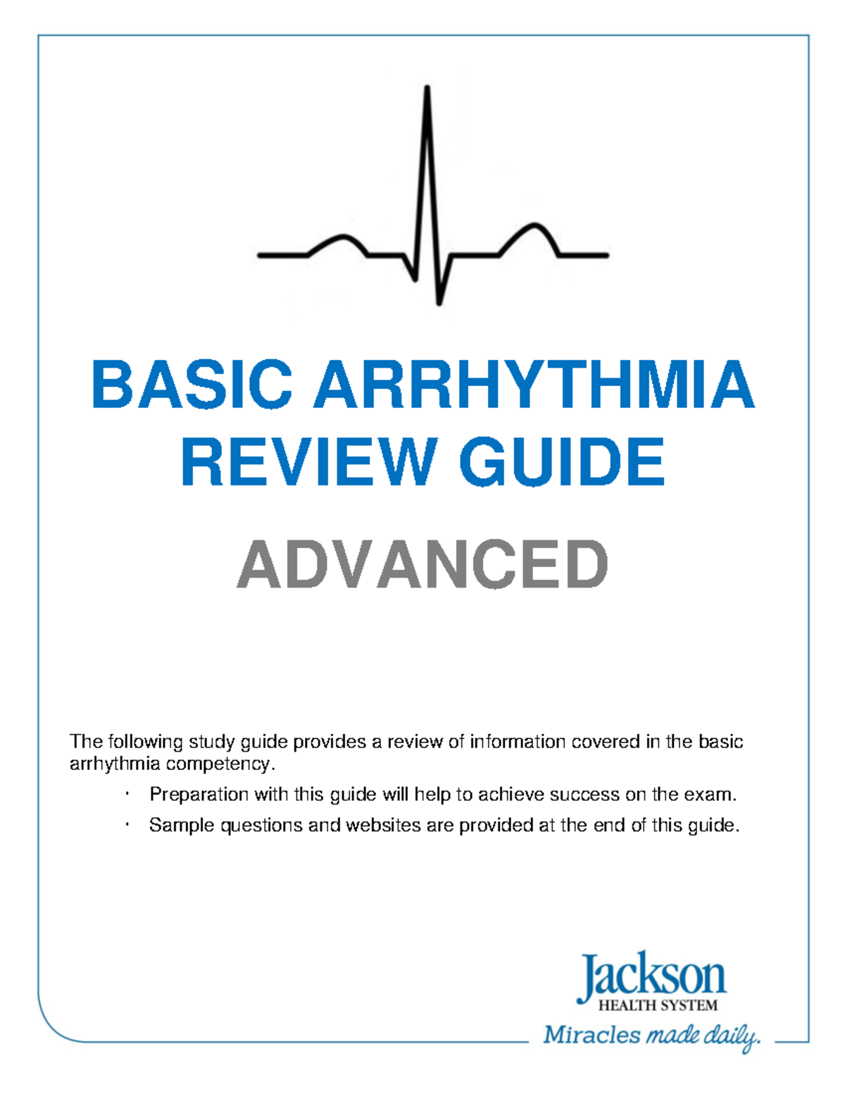 Basic Arrhythmia Rules