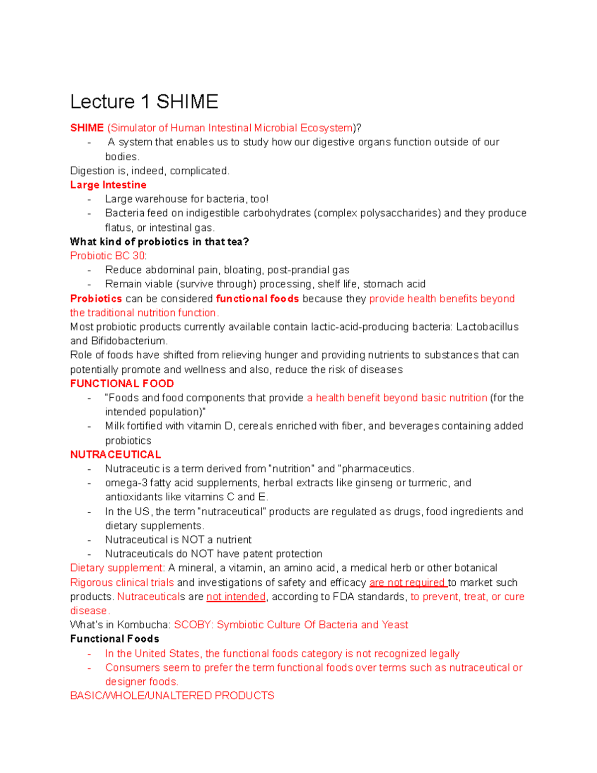 Food medicine Exam 2 - Lecture 1 SHIME SHIME (Simulator of Human ...