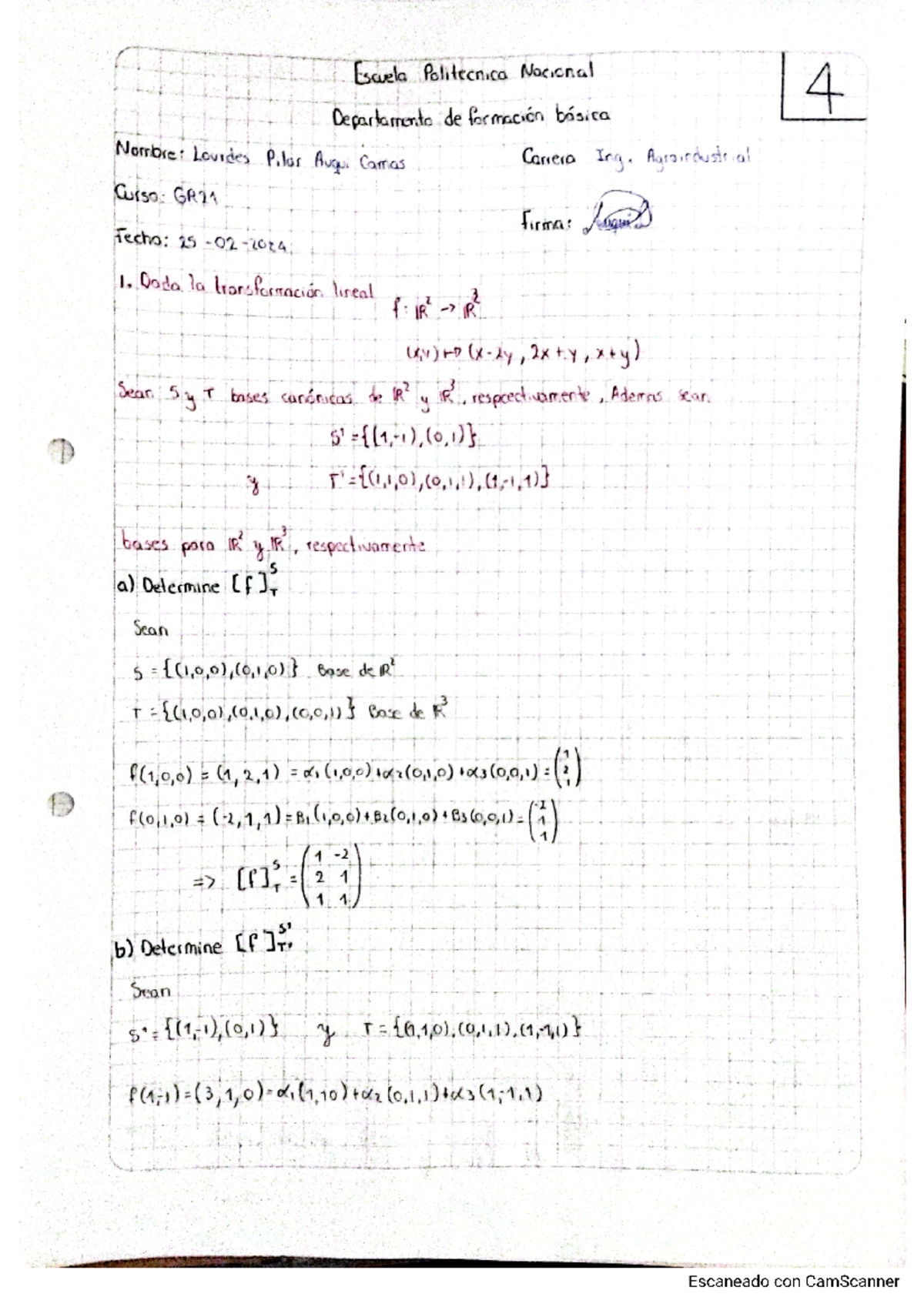 Deber No. 13: Ejercicios de Álgebra y Soluciones - Studocu