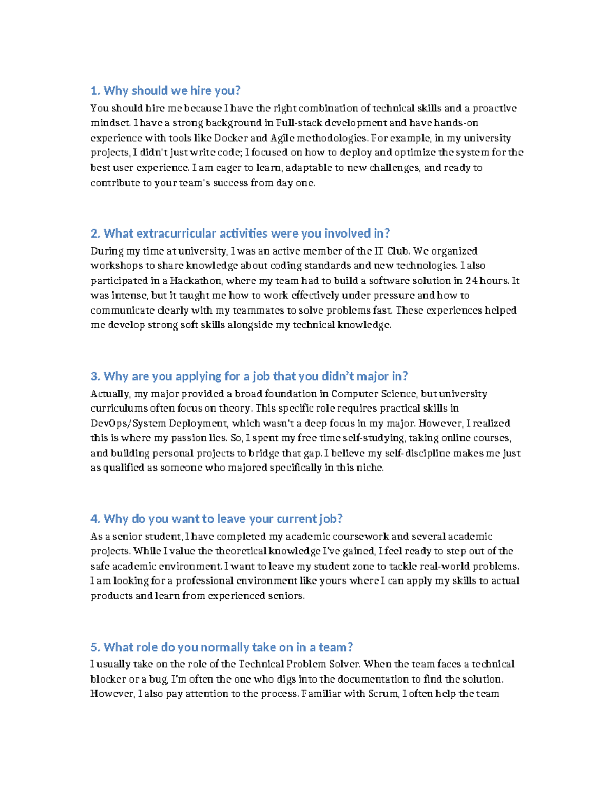 Interview QA Full Version: Essential Questions & Answers for Success ...