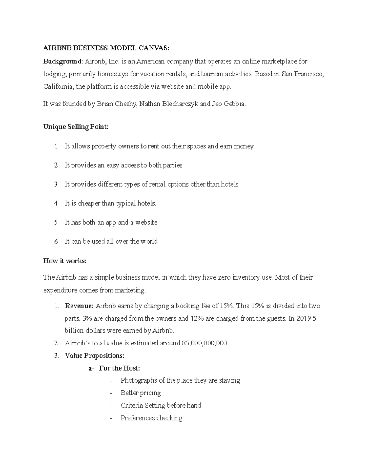 Air Bnb - A short summary on Airbnb - strategic management - Studocu