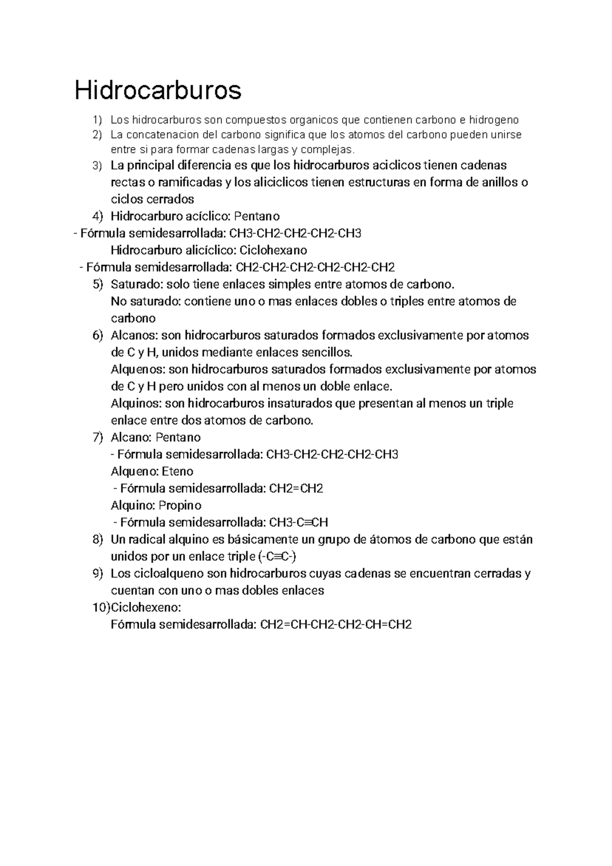 Hidrocarburos: Estructuras, Tipos y Ejemplos Detallados - Studocu
