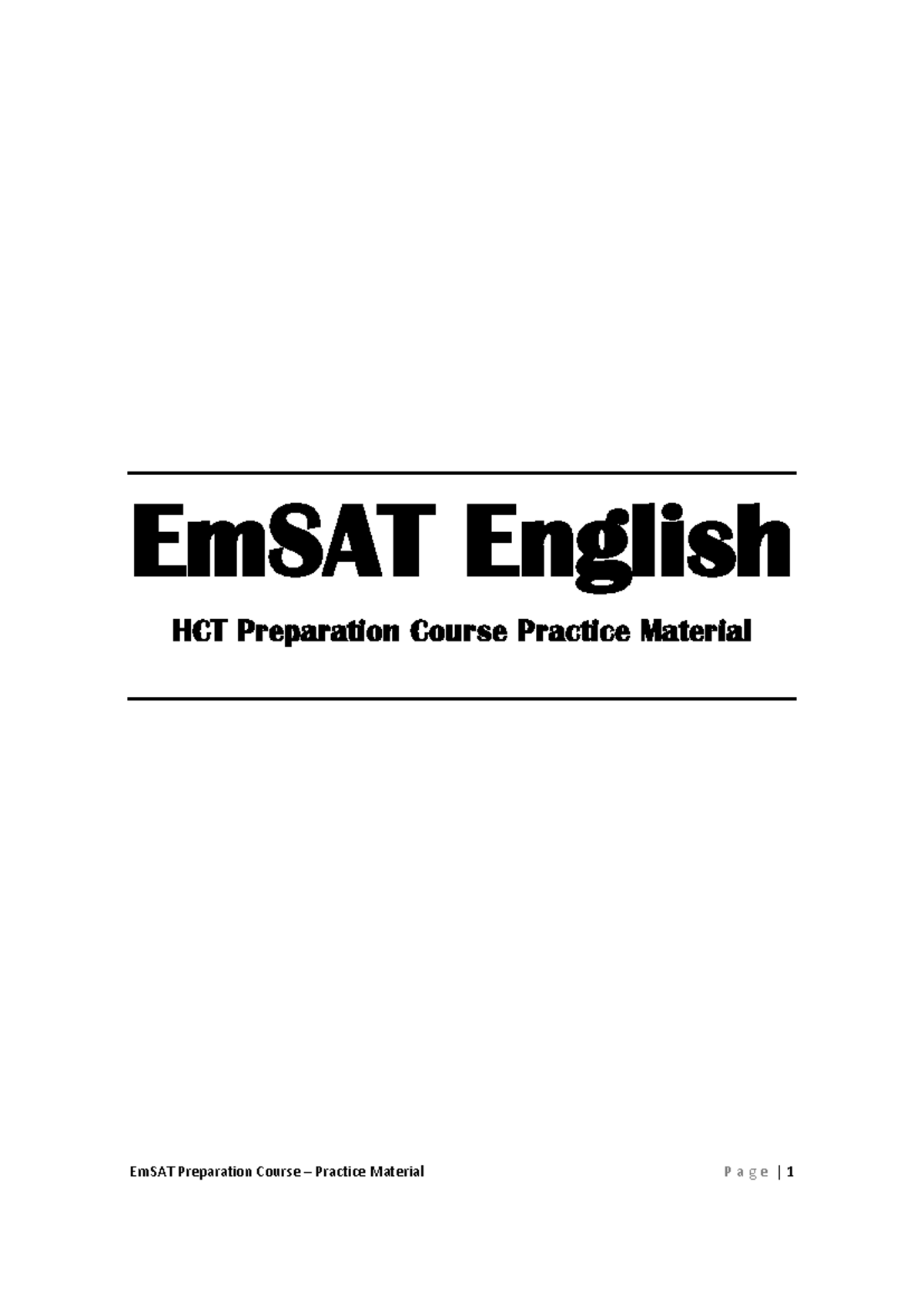 EmSAT English Preparation Course | Grammar, Vocabulary, & Writing - Studocu