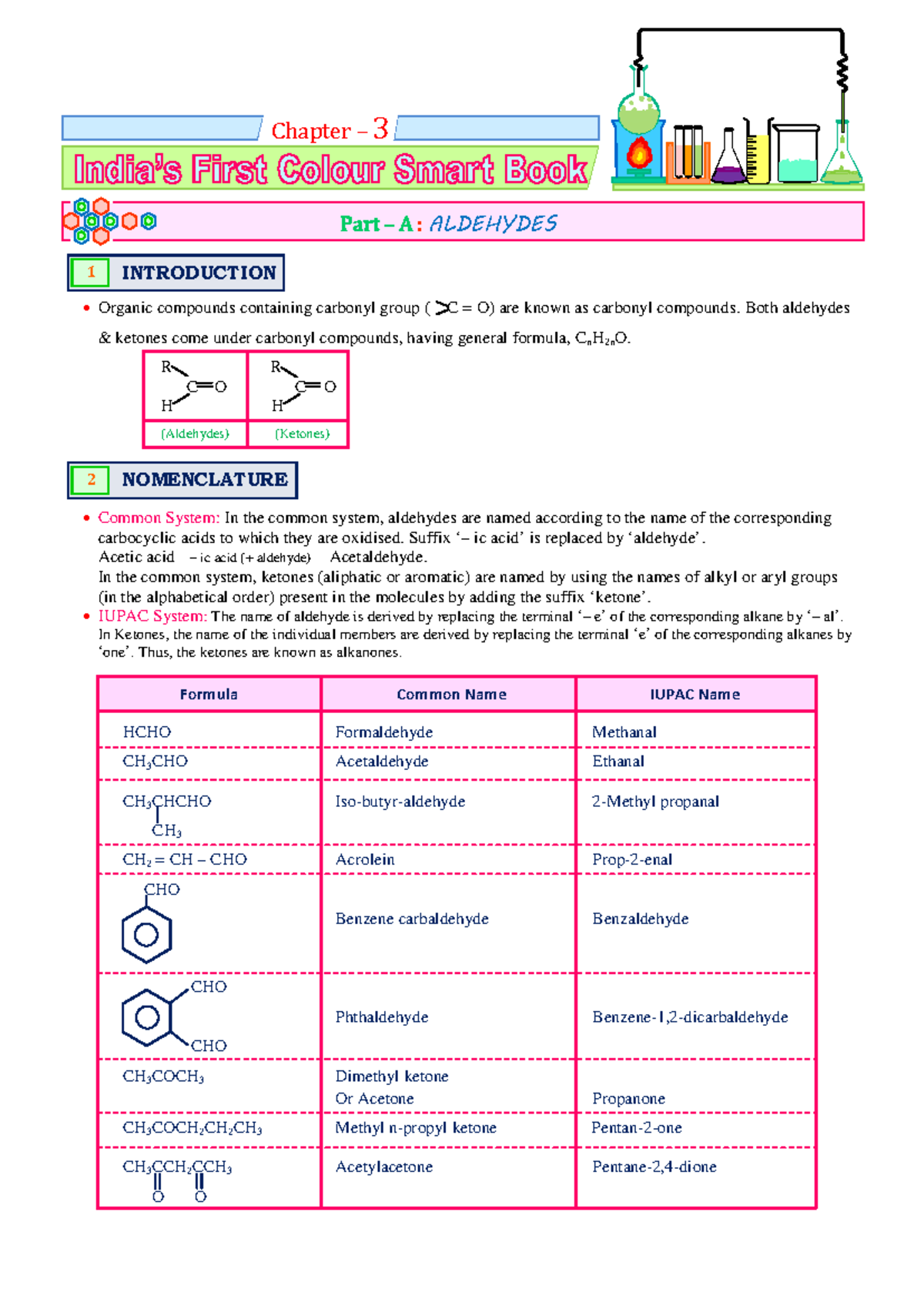 Chapter 3: Aldehydes and Ketones - Introduction and Properties (CHEM ...