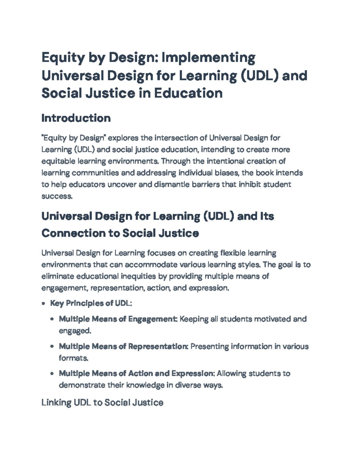 Equity by Design: UDL & Social Justice in Education Strategies - Equity ...