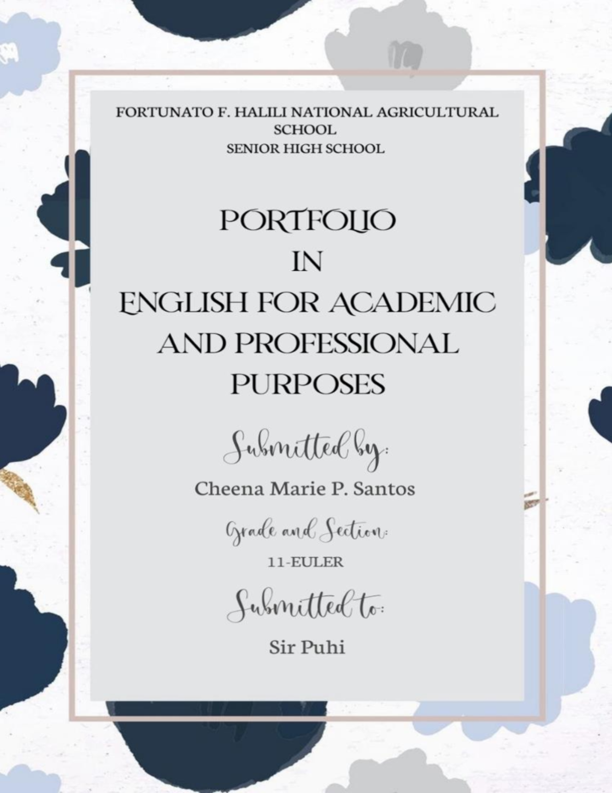 11- Euler Santos EAPP Student Portfolio Summary - Studocu