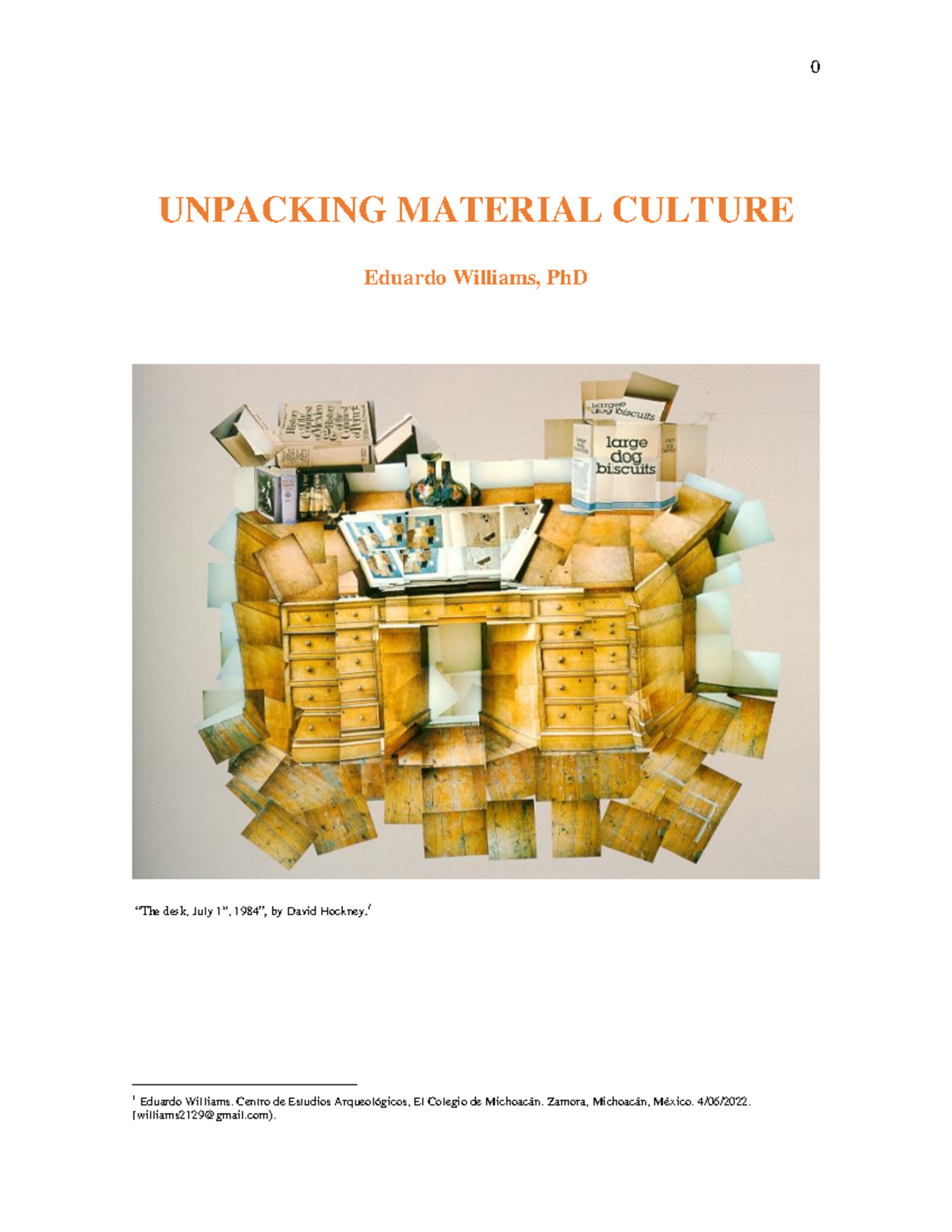 Unpacking Material Culture: Insights from Archaeology and Anthropology ...