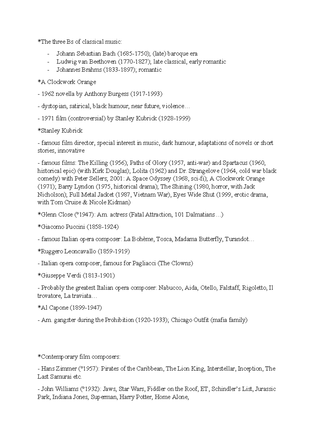 Film Music & Composers: A Study of Influential Works and Artists - Studocu