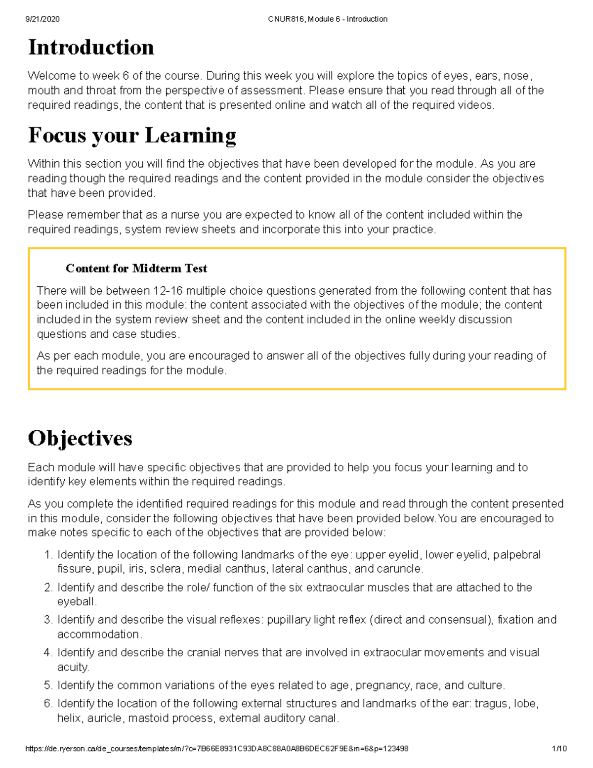Module 6 - Introduction - Introduction Welcome to week 6 of the course ...