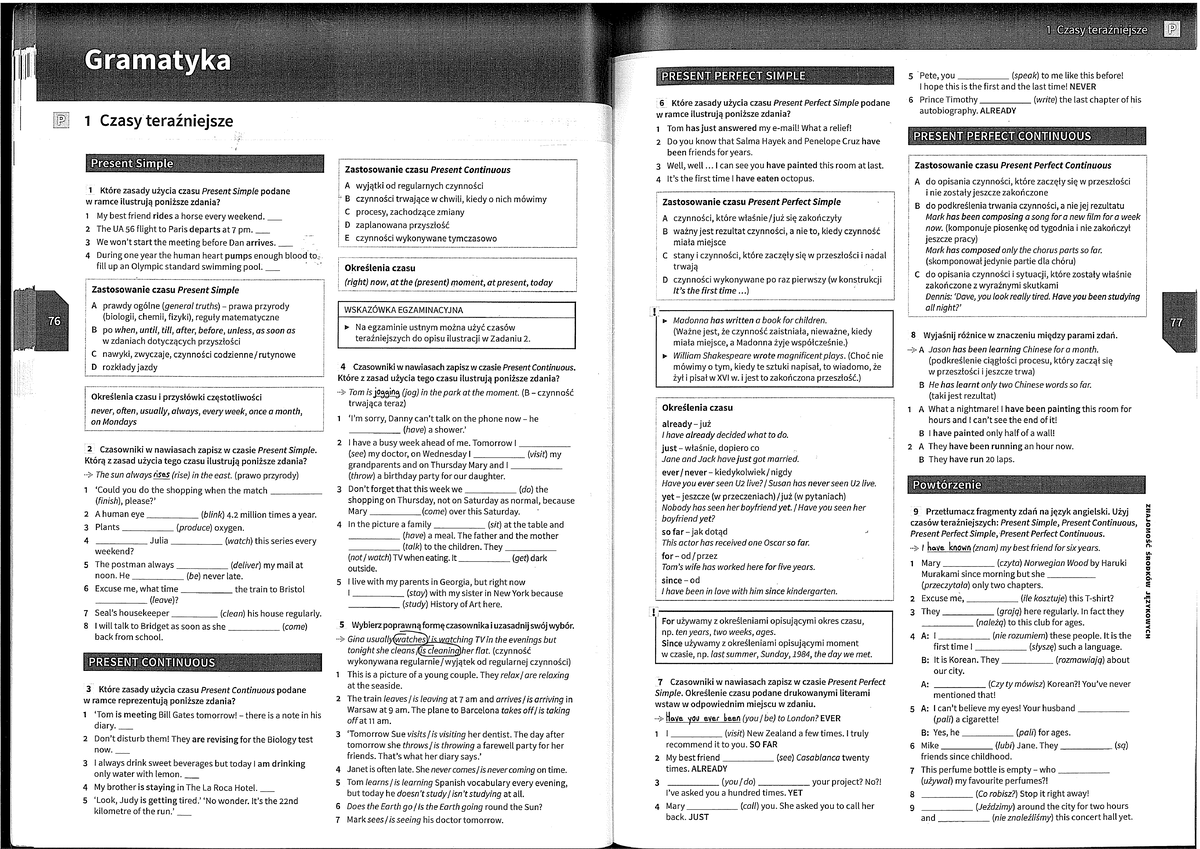 Gramatyka Czasów Terazniejszych: Present Perfect i Inne - Matura 2015 ...