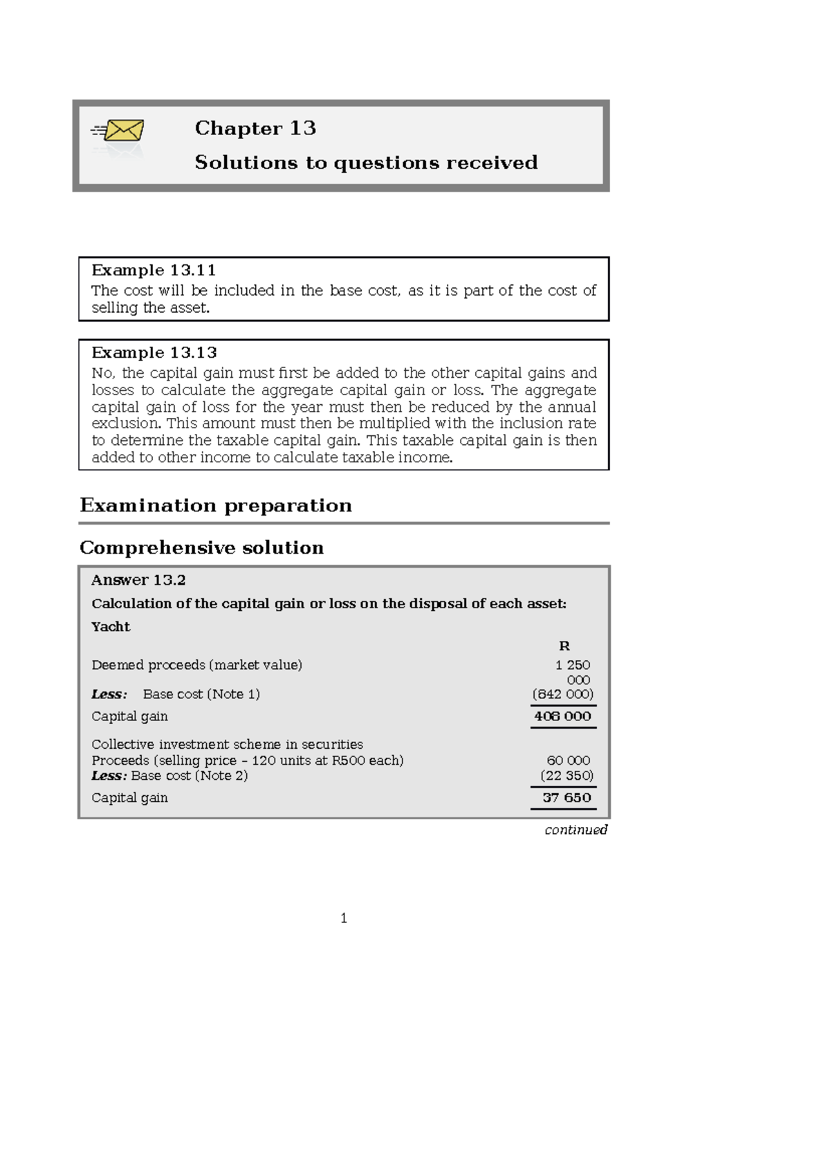 13: NP Capital Gains Tax Solutions - Chapter 13 Exam Prep 2021 - Studocu
