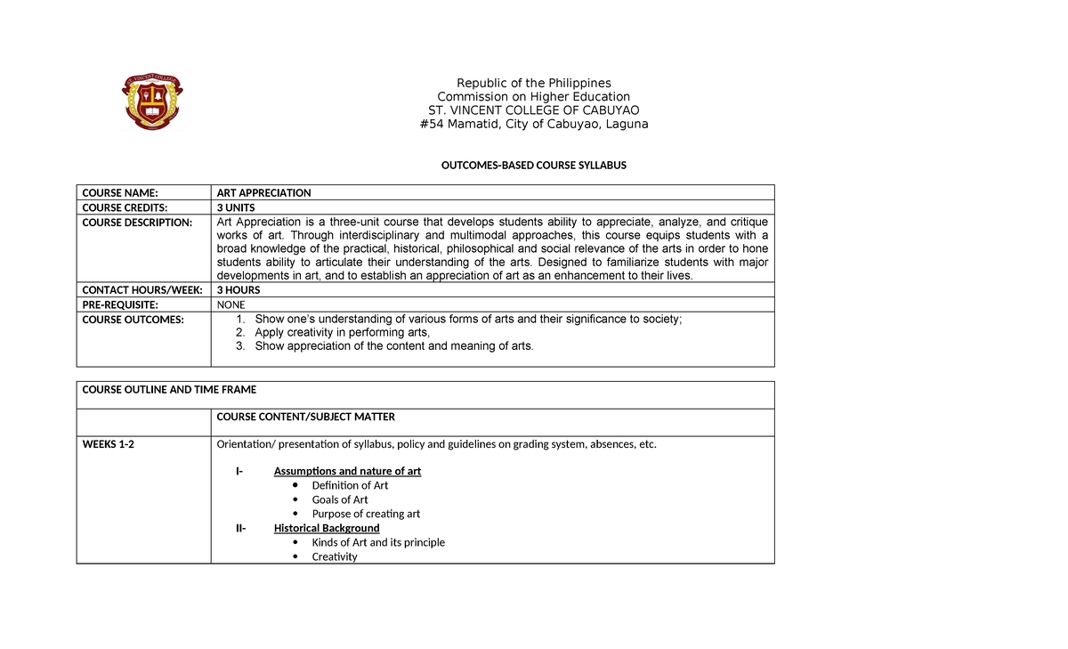 ART-APP-syll - naaaaaaaaaaaa - Republic of the Philippines Commission ...