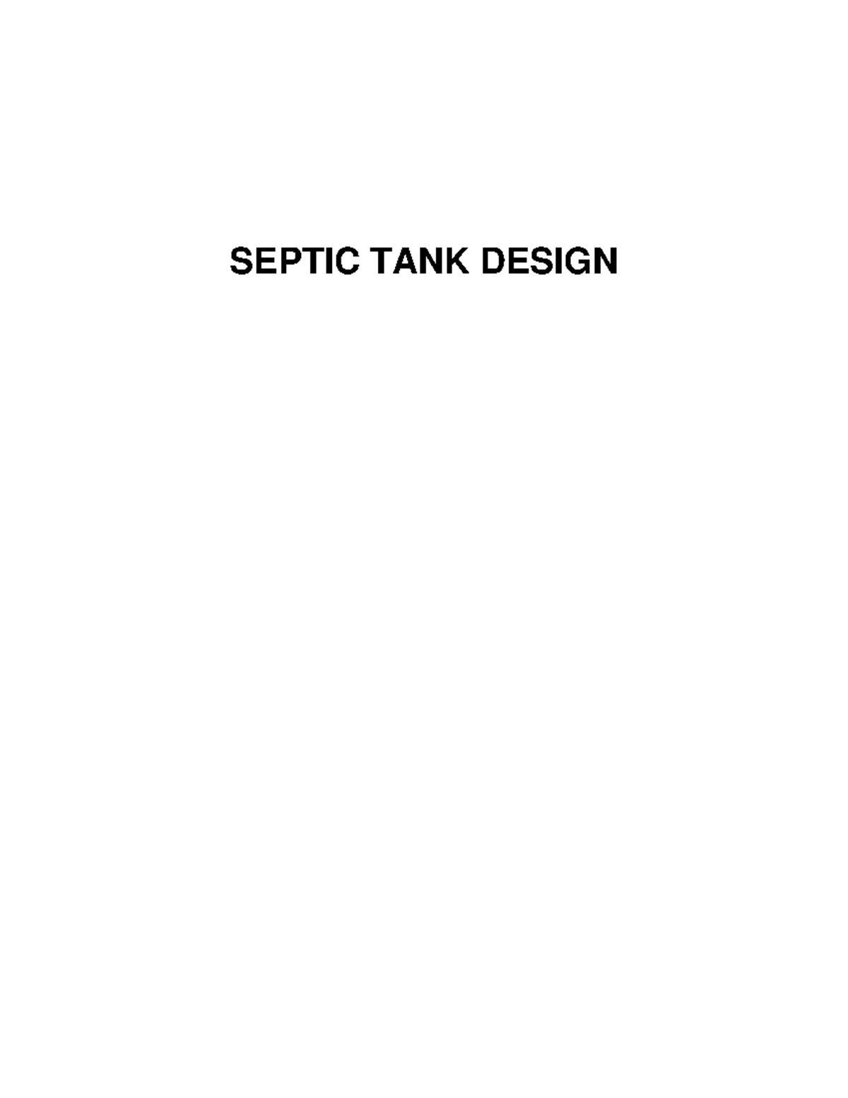 Septic Tank Design and Computation Guide - Studocu