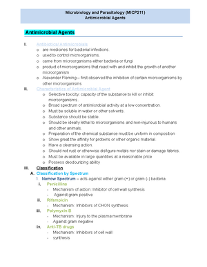 MICP- Midterms - A microbiology and parasitology reviewer - MICROBIOLOGY & PARASITOLOGY LECTURE ...