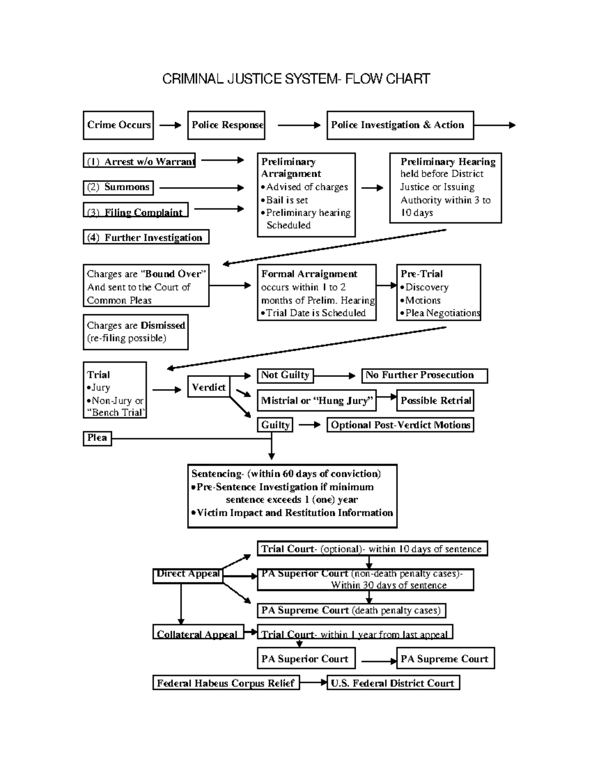 CRIM 101: Criminal Justice System Flow Chart Overview - Studocu