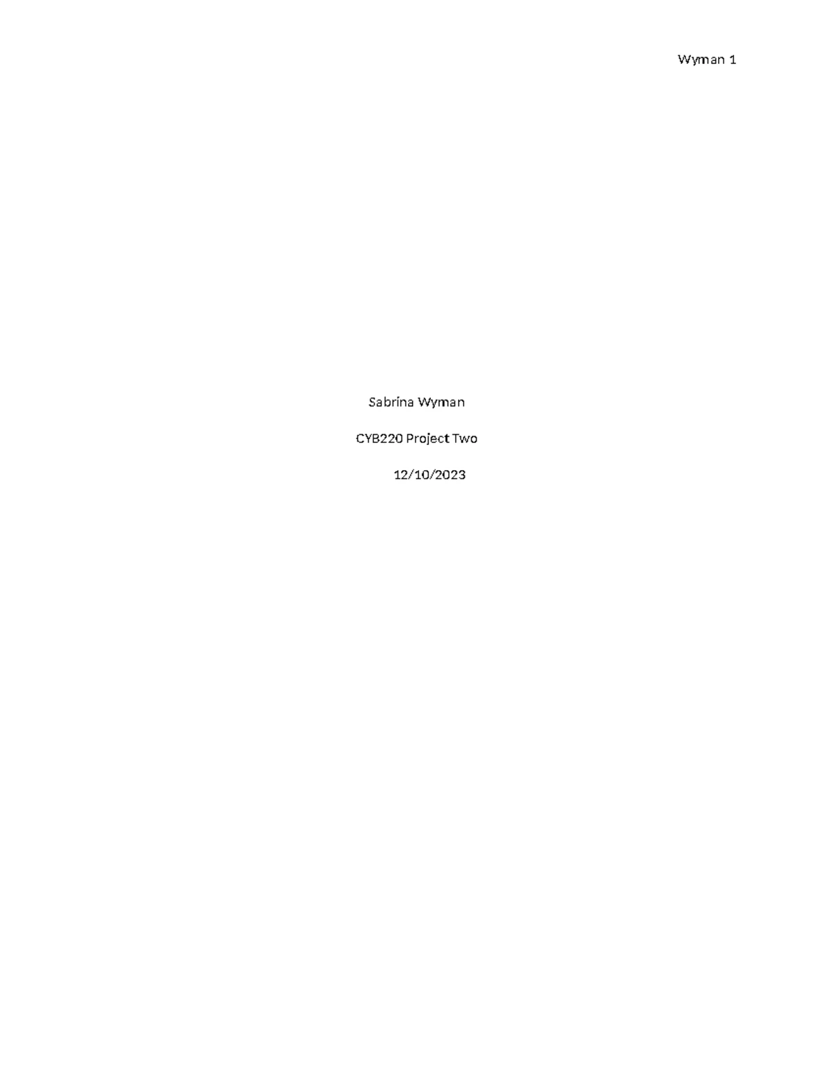 CYB 220 Project Two: Network Segmentation Strategy and Firewall ...