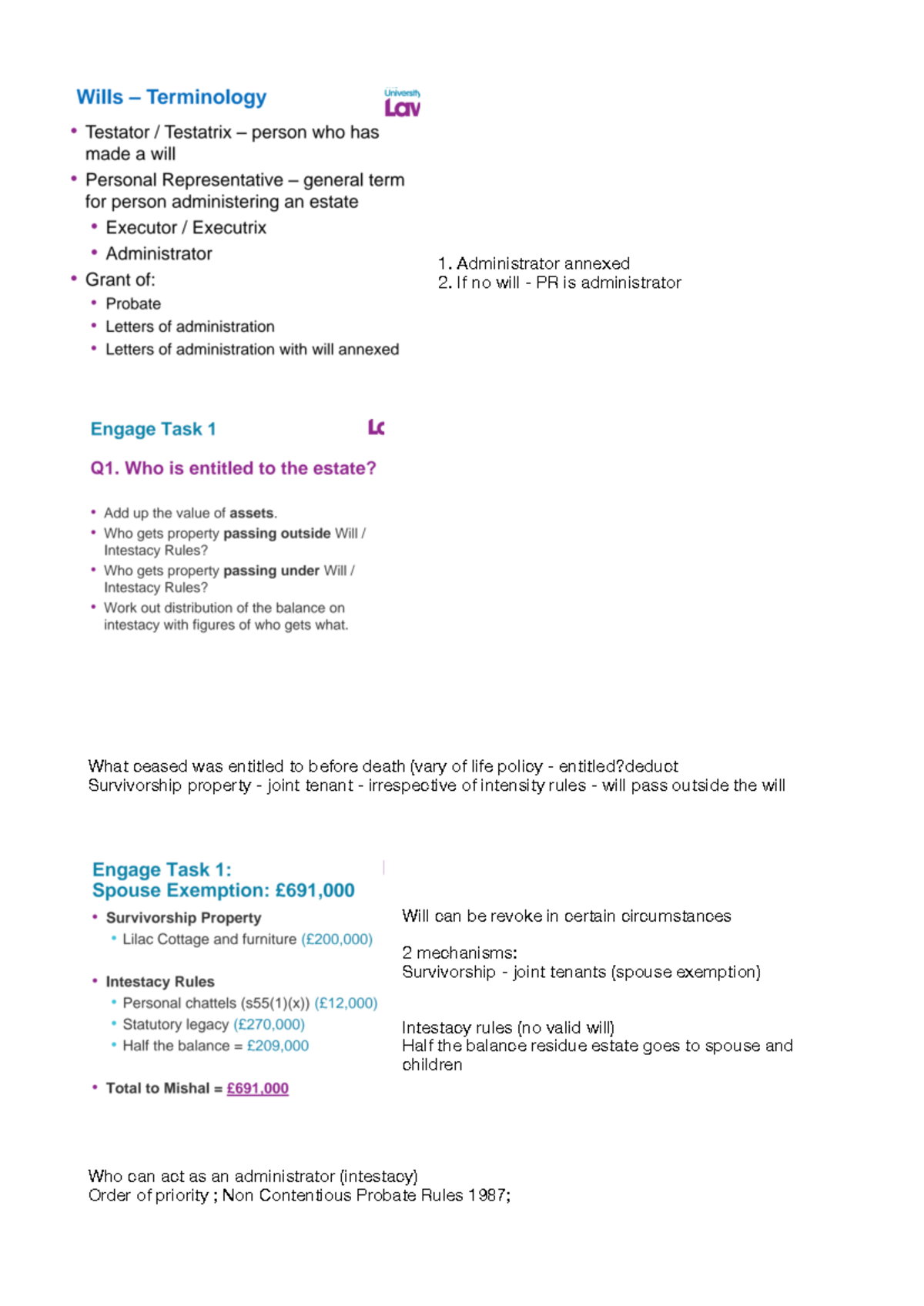 Wills and Administration of Estate 1: Key Concepts and Case Analysis ...