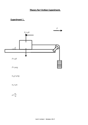 Lab report friction - THE CALCULATION OF THE COEFFICIENT OF FRICTION in ...