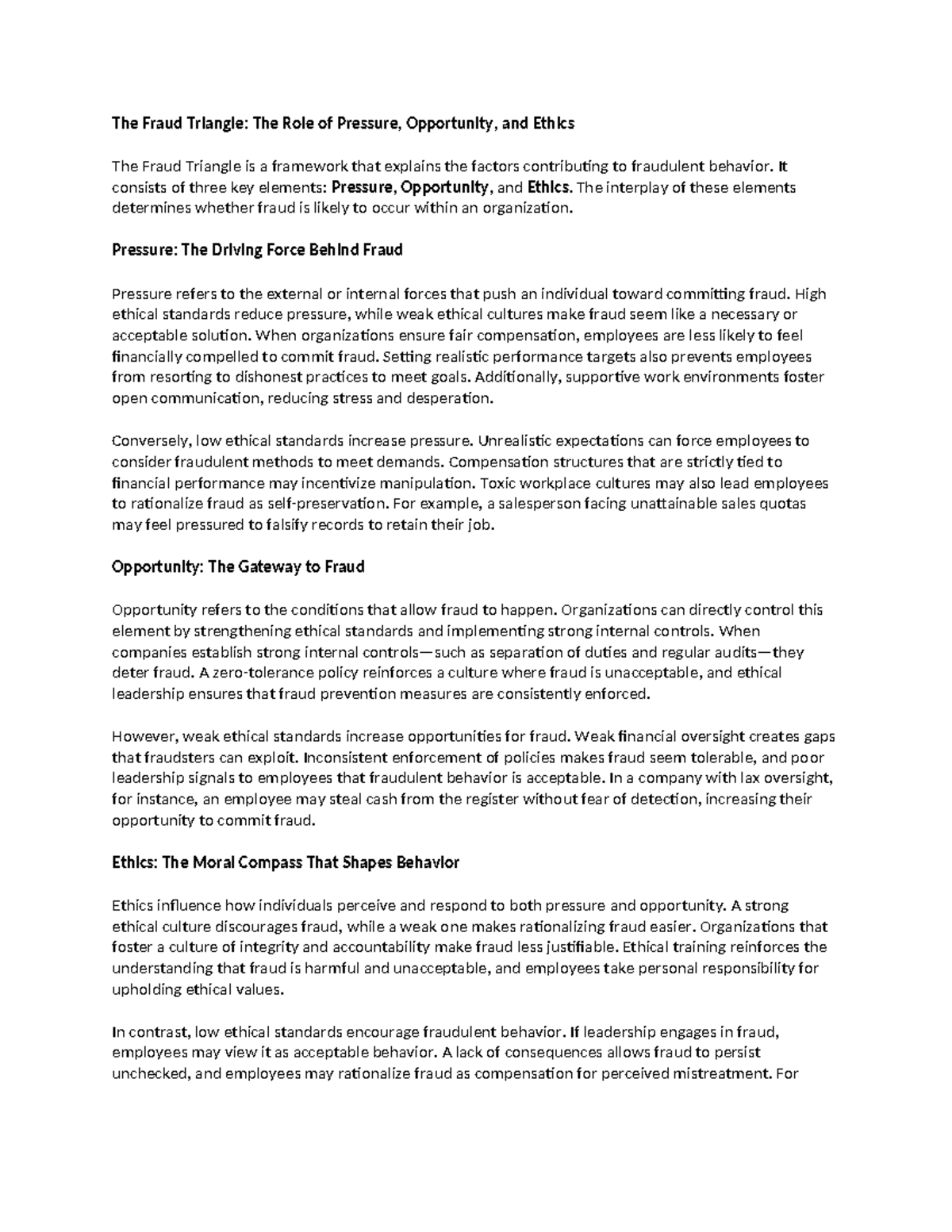 Assignment 3 - AIS - Summary Accounting Information System - The Fraud ...