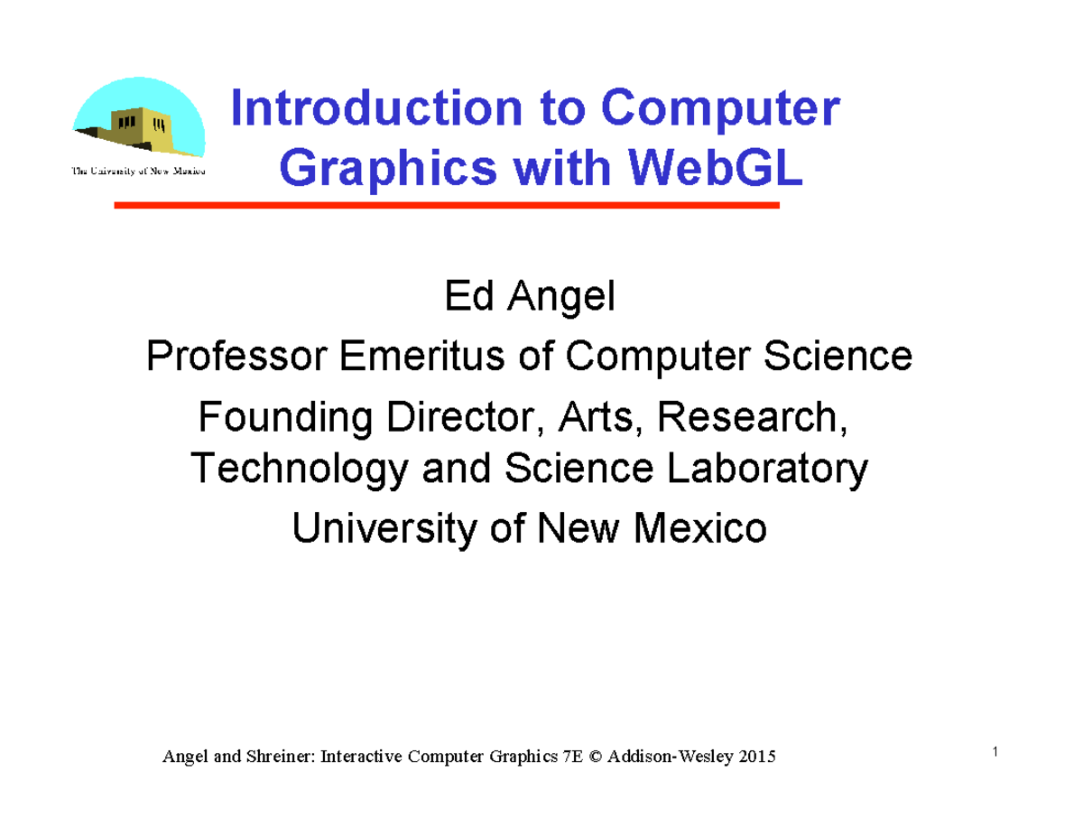 Introduction to Computer Graphics: View Projection in GL (CS 101) - Studocu
