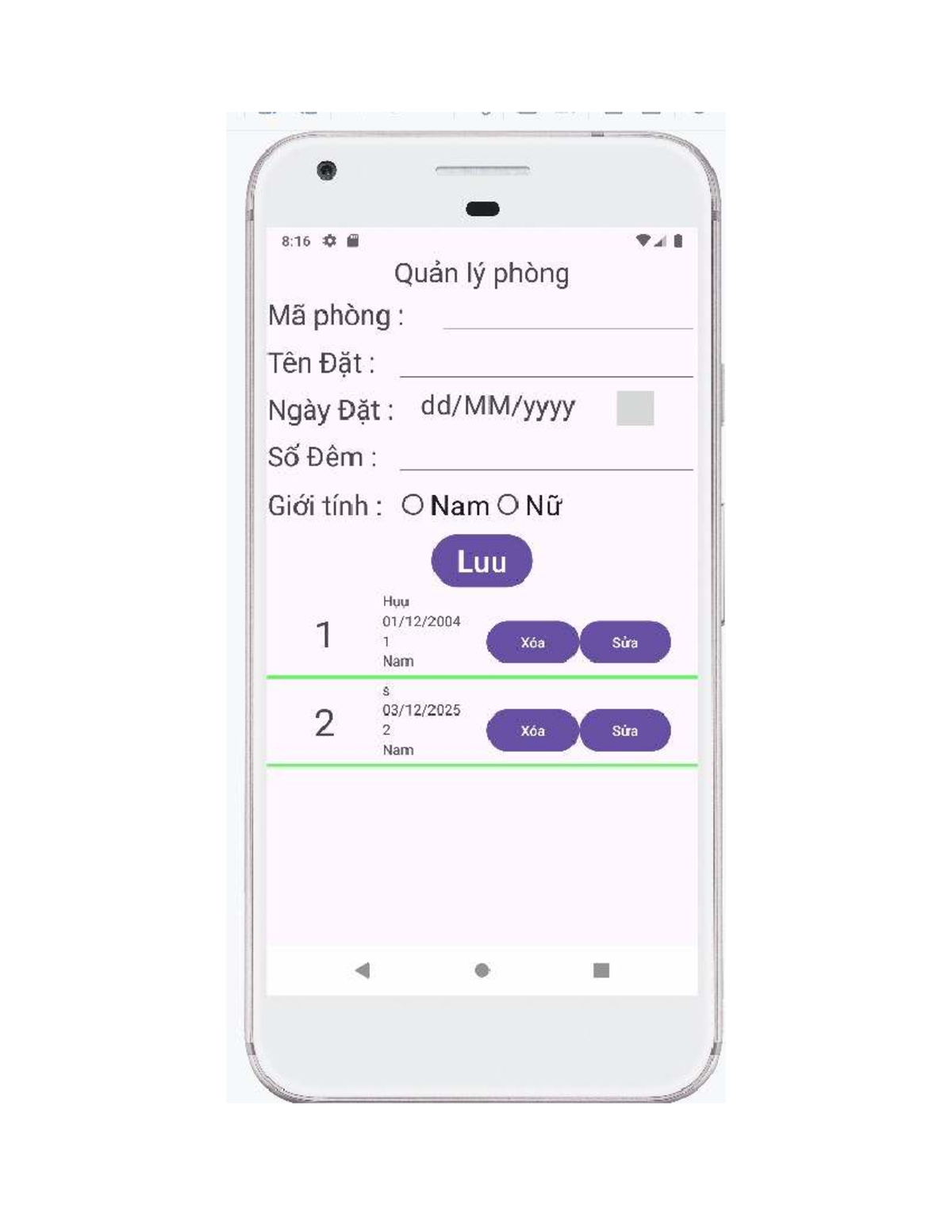 DatPhongAdapter.java - Andr CK 1 Code Implementation - Studocu