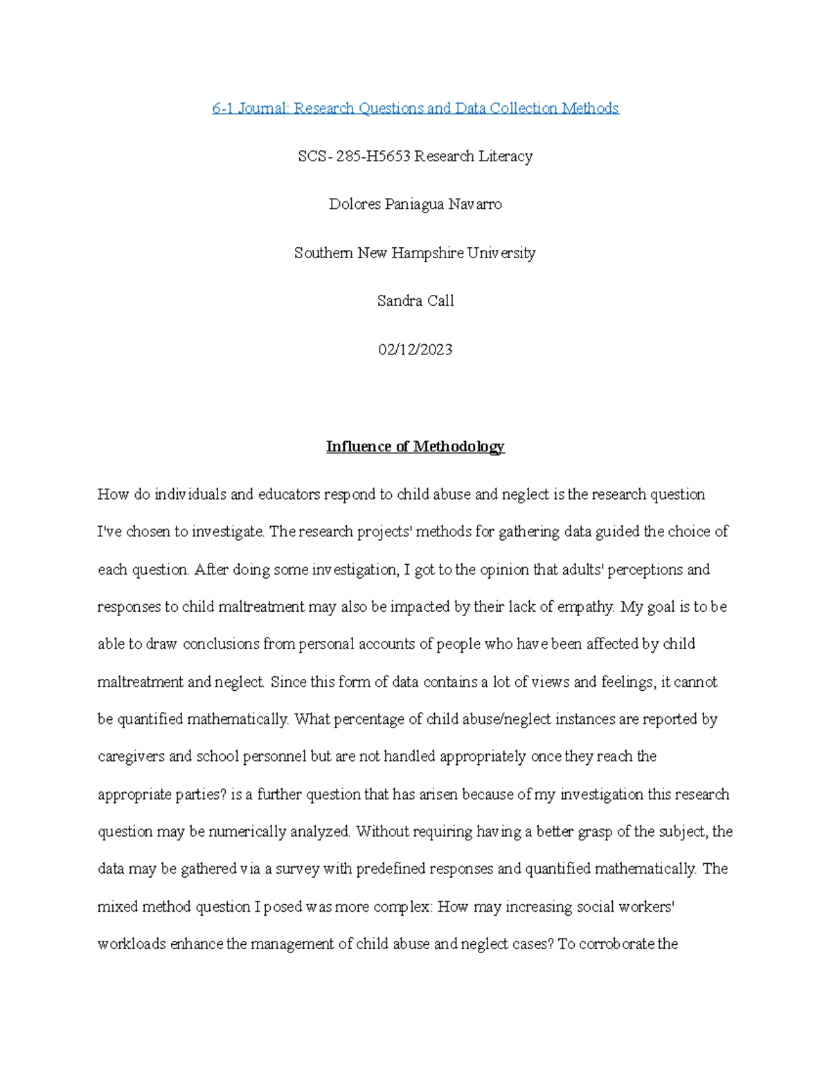 6-3 Module Six Quiz - 6 - 3 Module Six Quiz A secondary source offers ...
