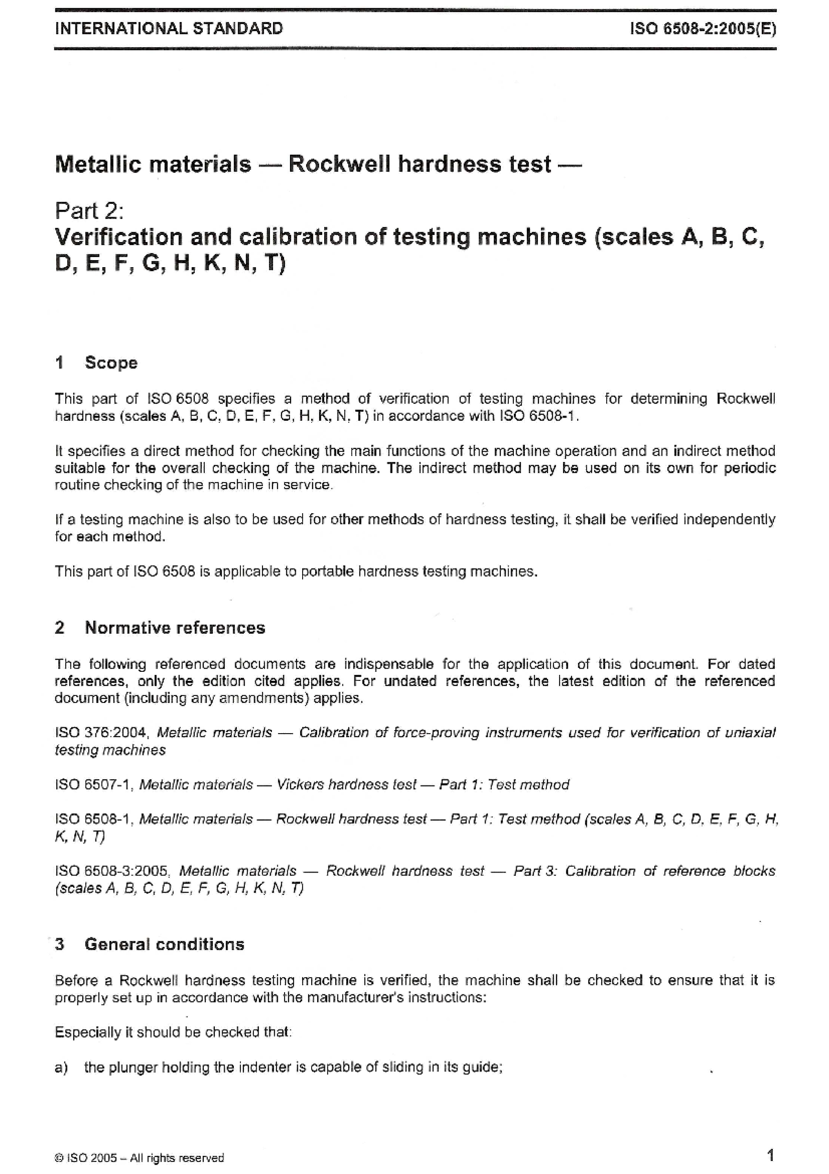ISO 6508-2: Verification & Calibration of Rockwell Hardness Testing ...