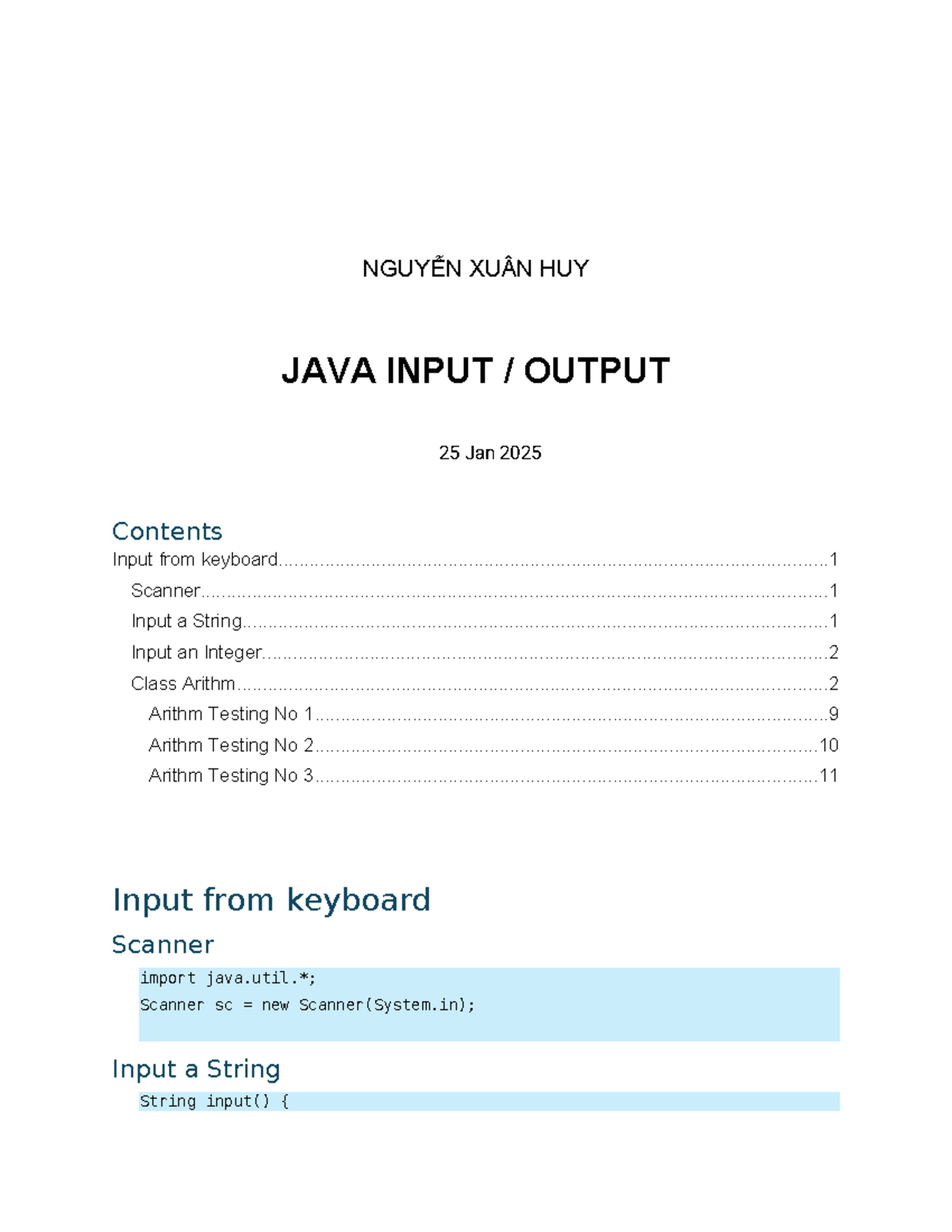 Java I/O Techniques and Arithm Testing - CS101 Final Exam Notes - Studocu