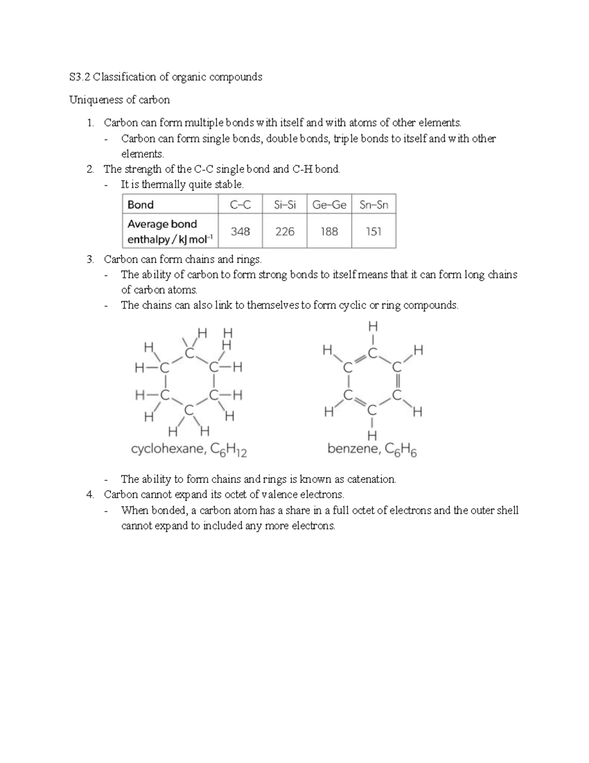 S3 - Lecture Notes on Classification of Organic Compounds - Studocu