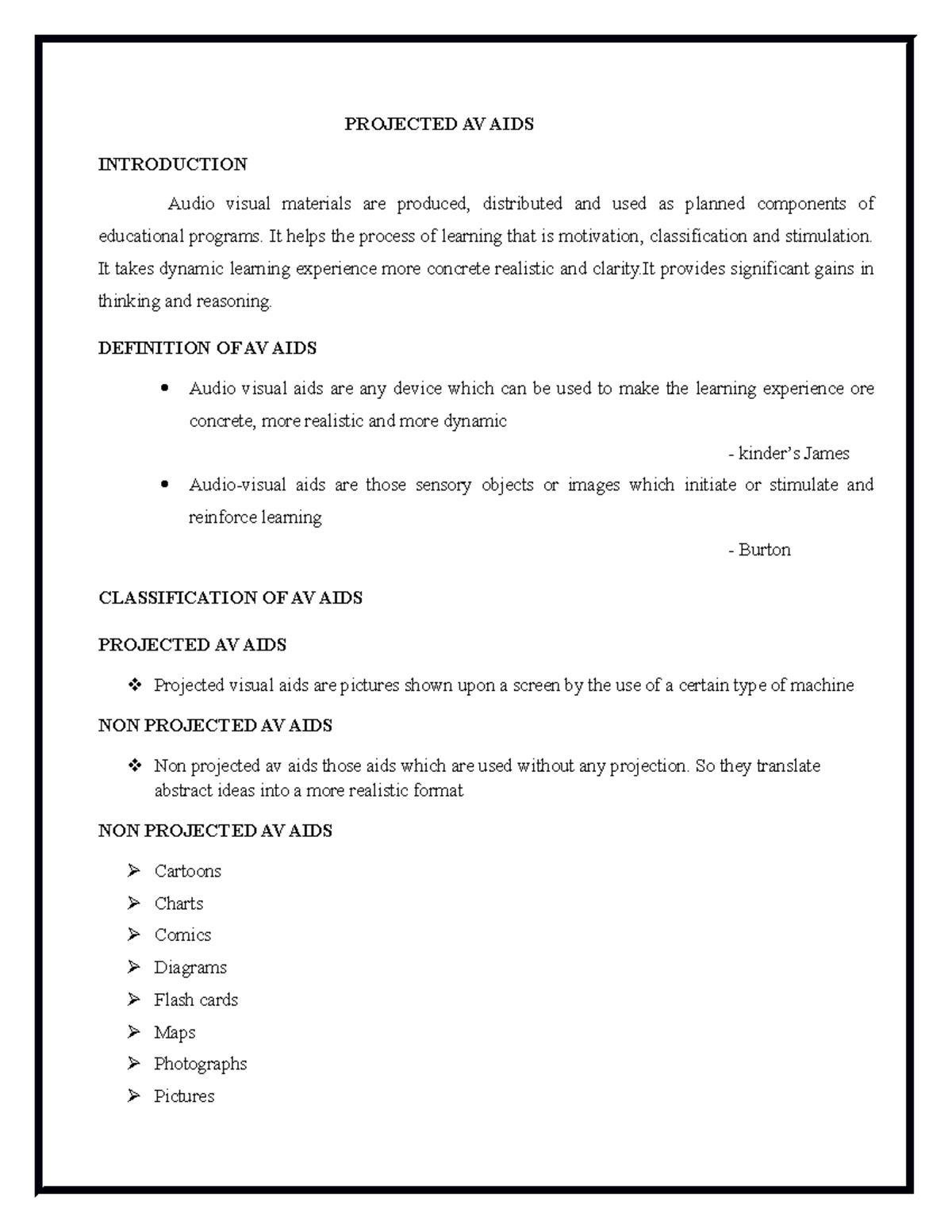 AV Aids - Projected Visual Aids Notes for Nursing Education (NUR 101 ...