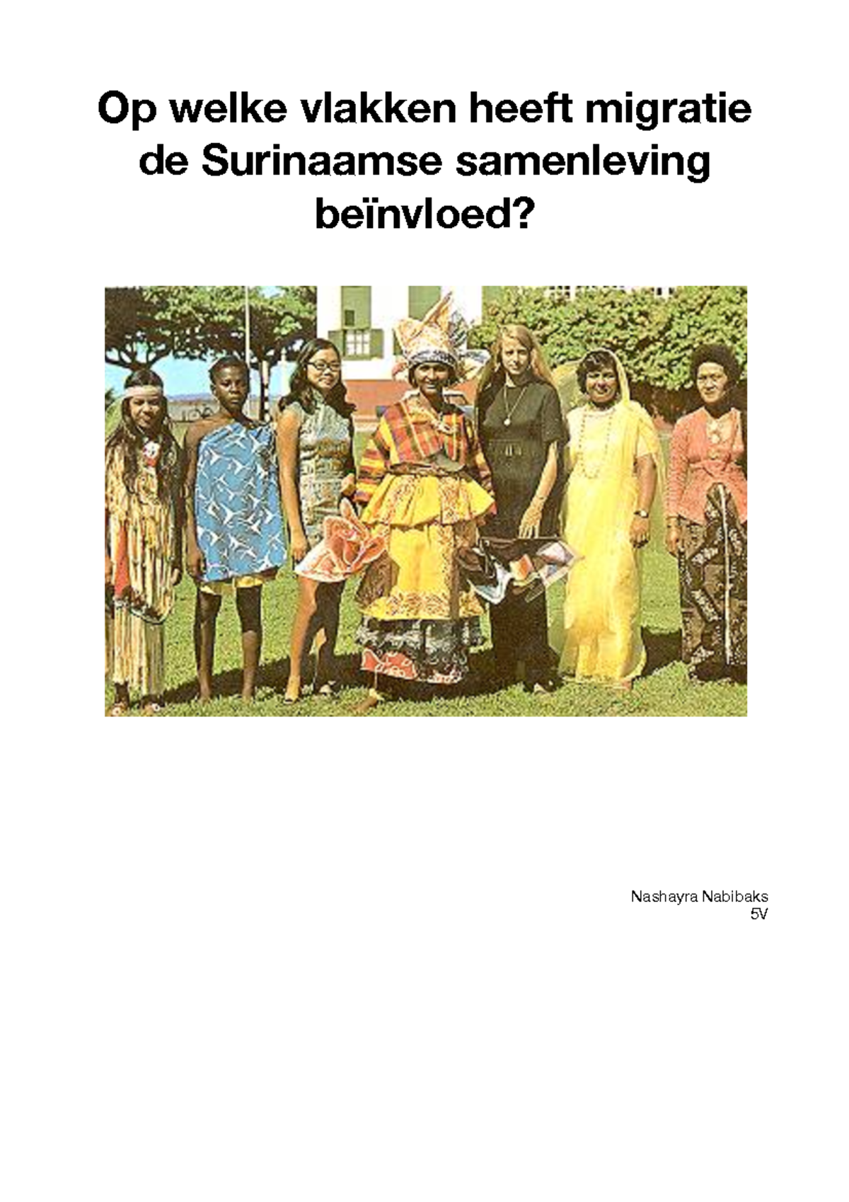 AK PO - Migratie en de Impact op de Surinaamse Samenleving - Studeersnel