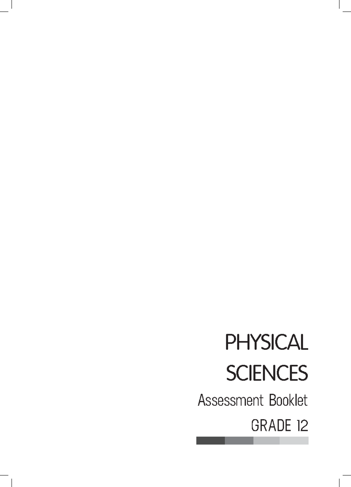 Grade 12 PHYSICAL SCIENCES Assessment Booklet: Momentum & Impulse Revision - Studocu