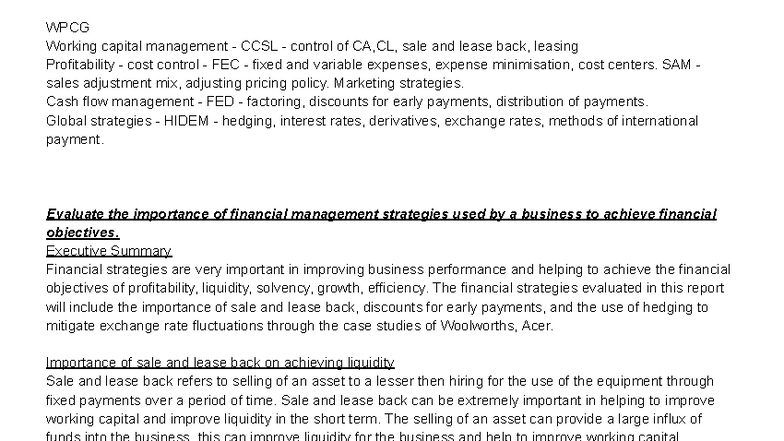 WPCG Financial Management Strategies: Enhancing Liquidity ...