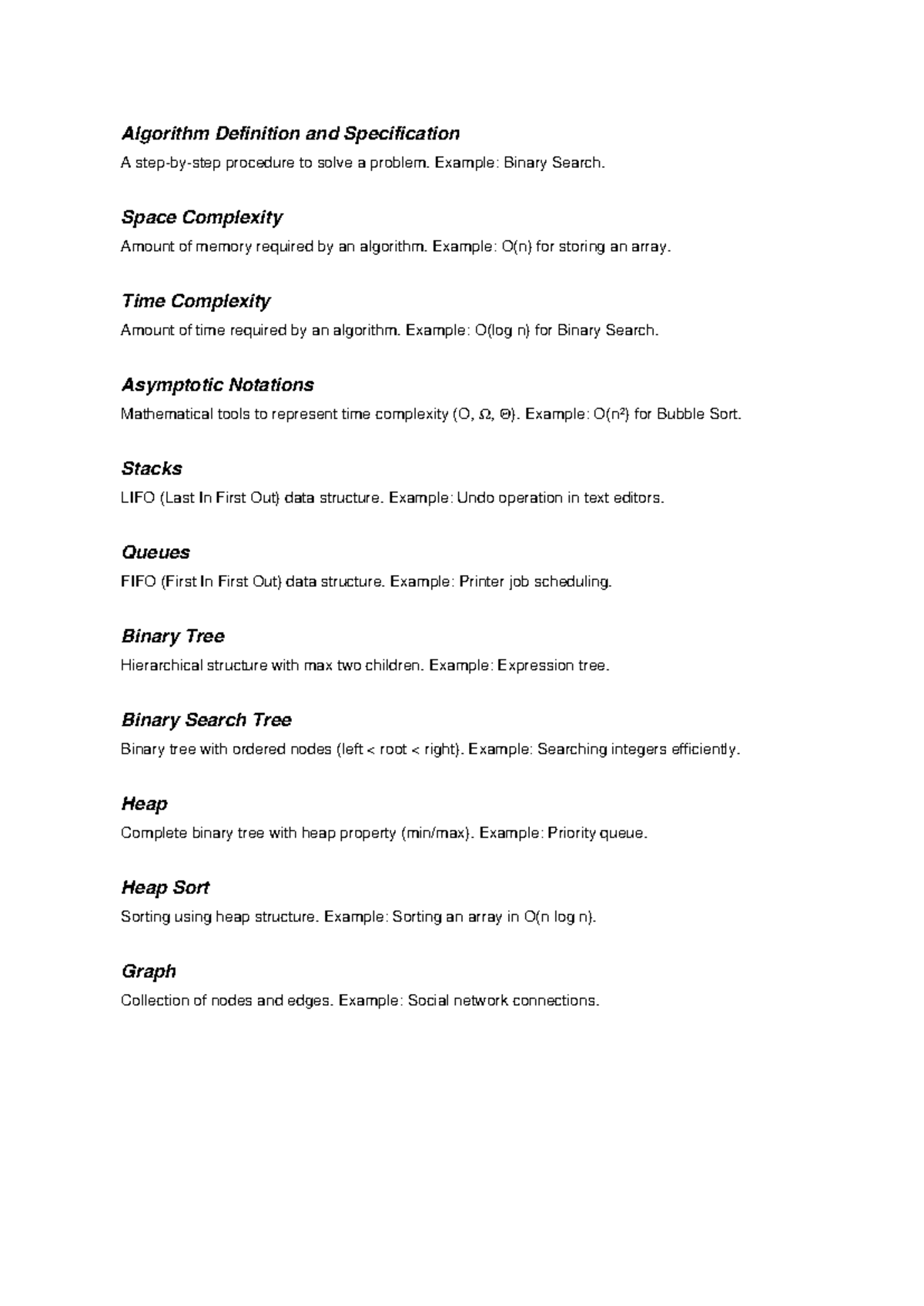 Algorithm Definitions and Specifications: Key Concepts and Examples ...