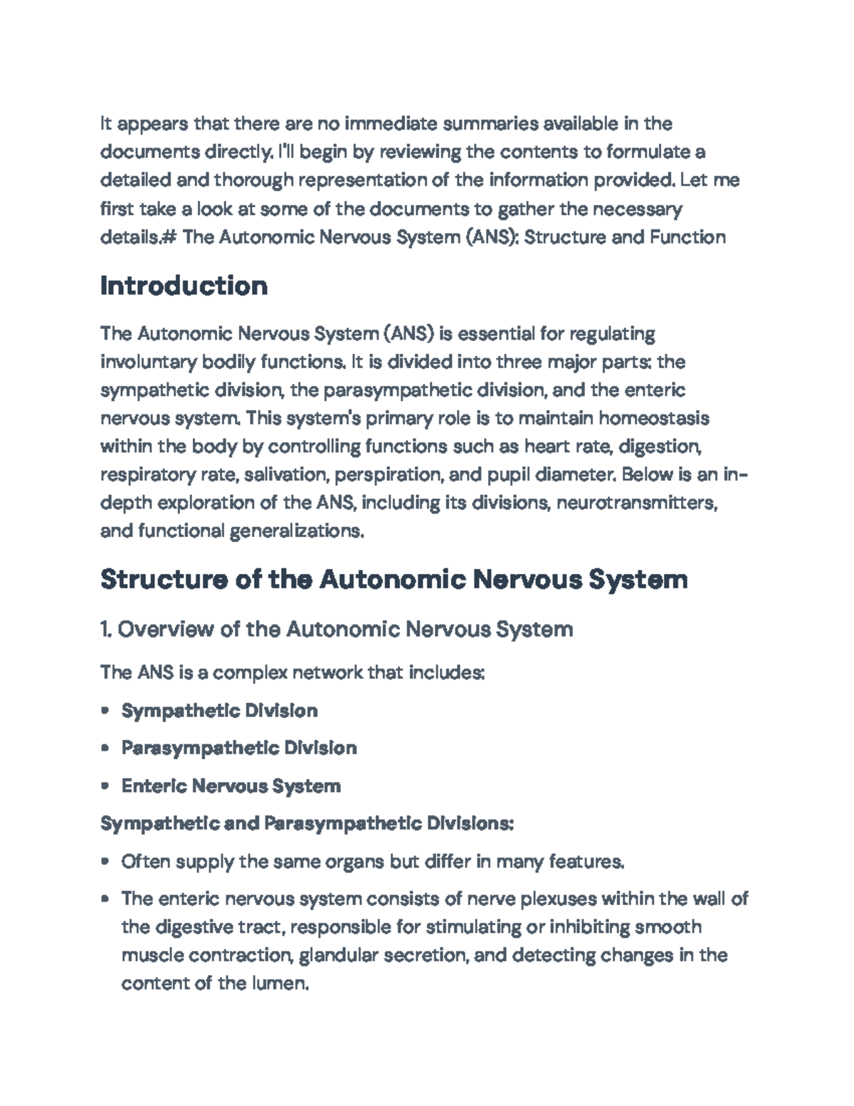 The Autonomic Nervous System (ANS) Structure & Function Overview - It ...