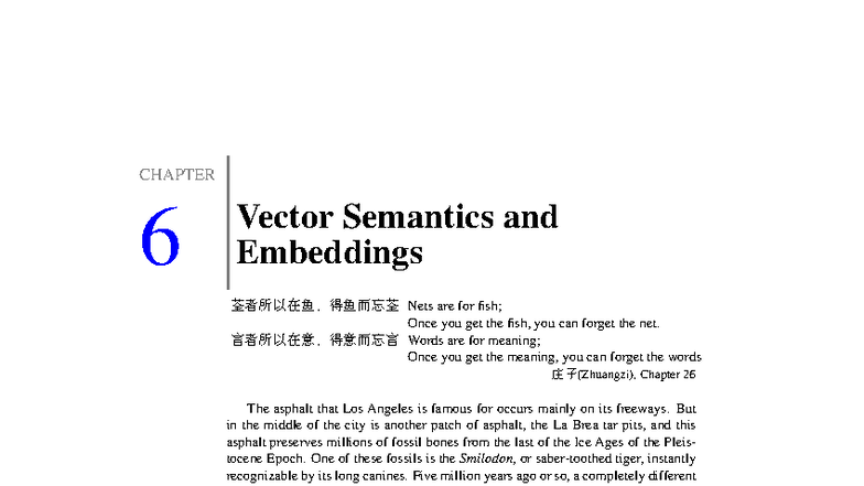 CHAPTER 6 Vector Semantics and Embeddings: Understanding Word Meaning - Studocu