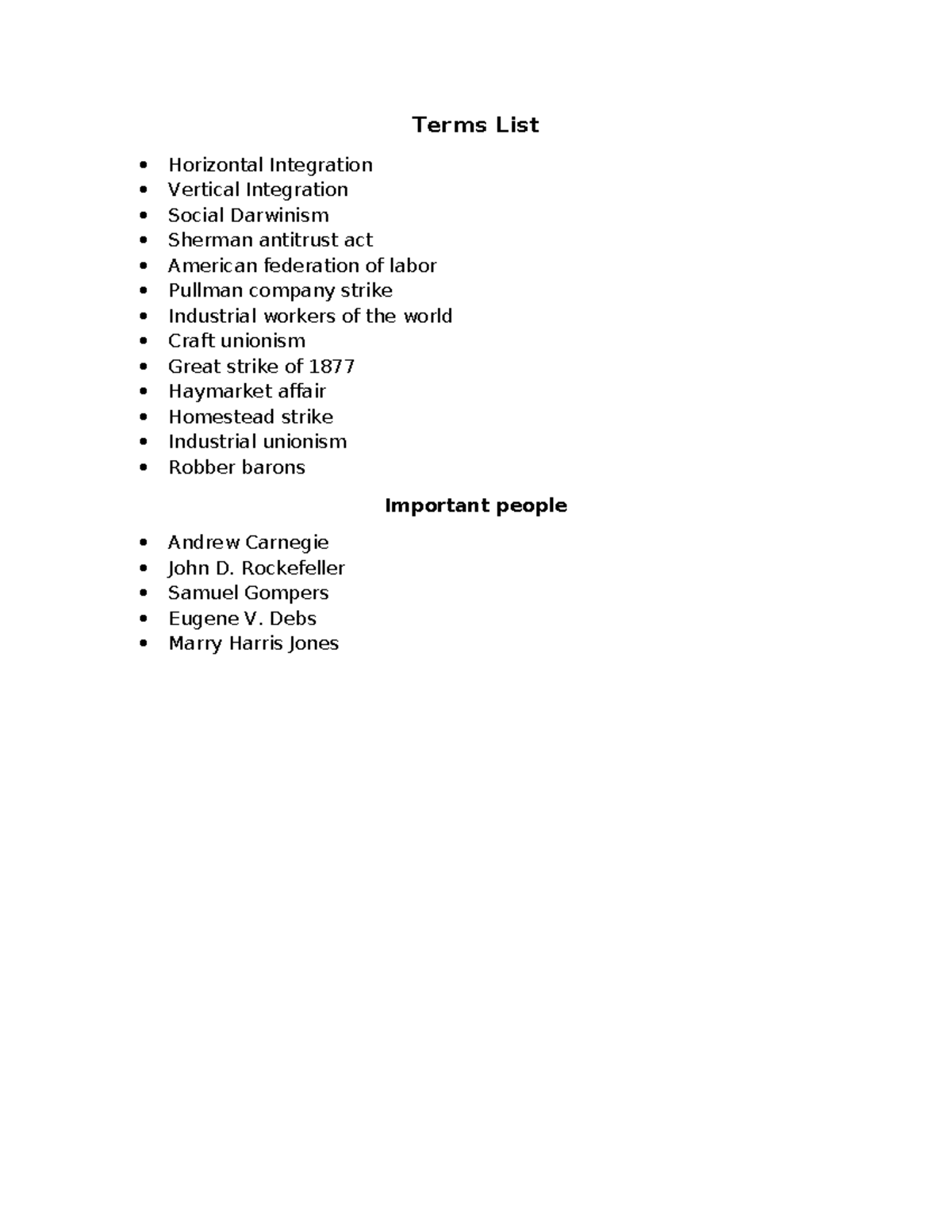 Ch 14 Big Business and Labor Quiz notes (USVA) - Studocu