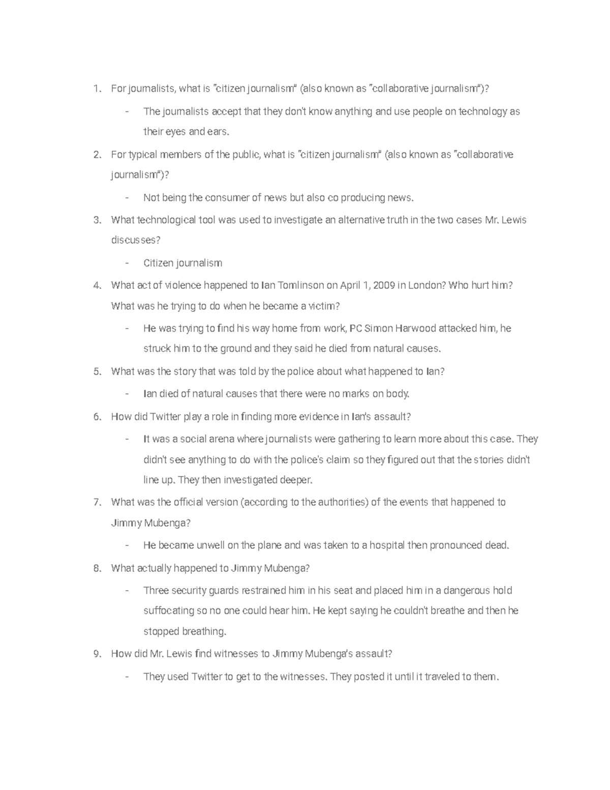 Unit 2 Lab - Unit 2 lab - For journalists, what is “citizen journalism ...