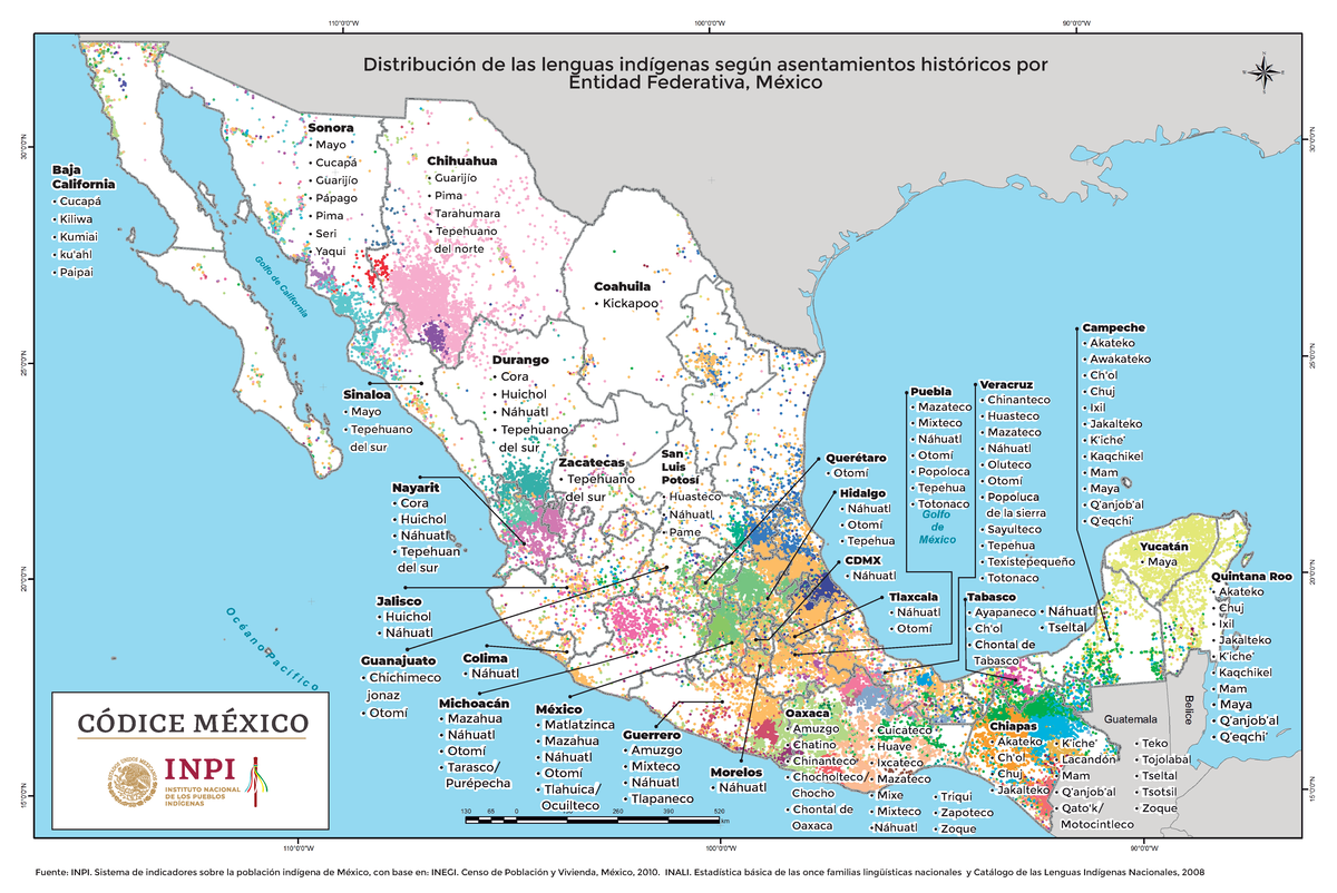 Mapa codice mexico inpi - Nayarit Cora Huichol Náhuatl Tepehuan del sur ...