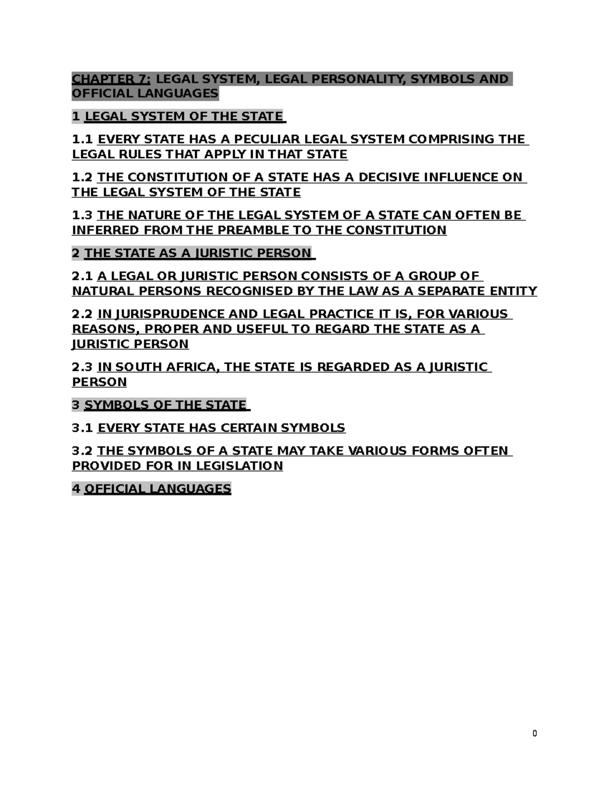 Chapter 7 - Legal System, Legal Personality, Symbols AND Official ...