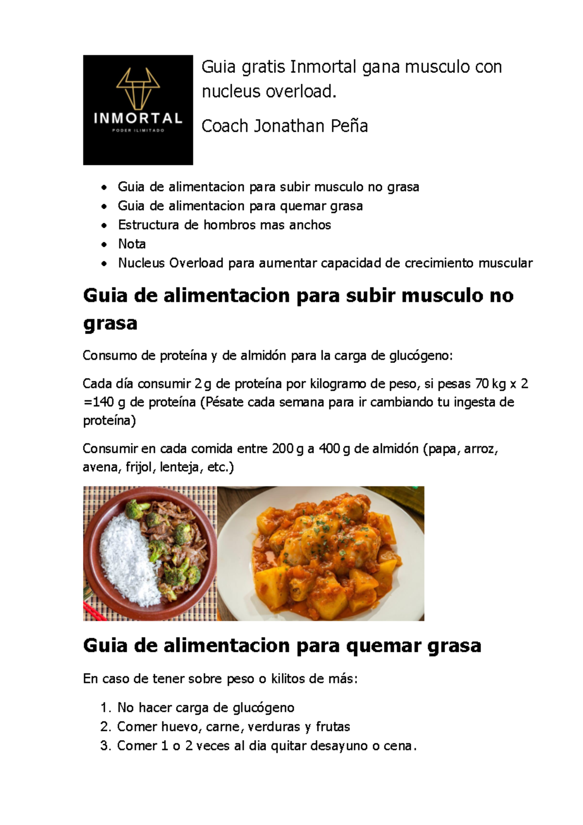 Guía Completa Nucleus Overload: Gana Musculo Sin Grasa - Studocu
