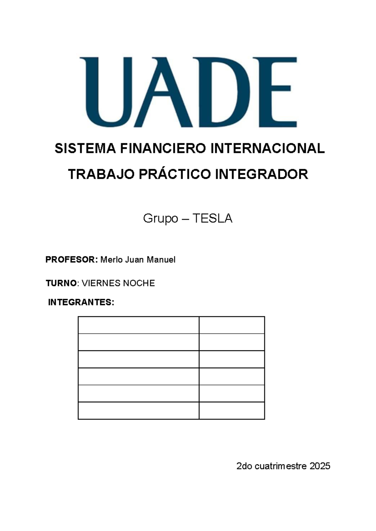 TPO SFI - Análisis Financiero de Tesla 2C-2025 - Studocu