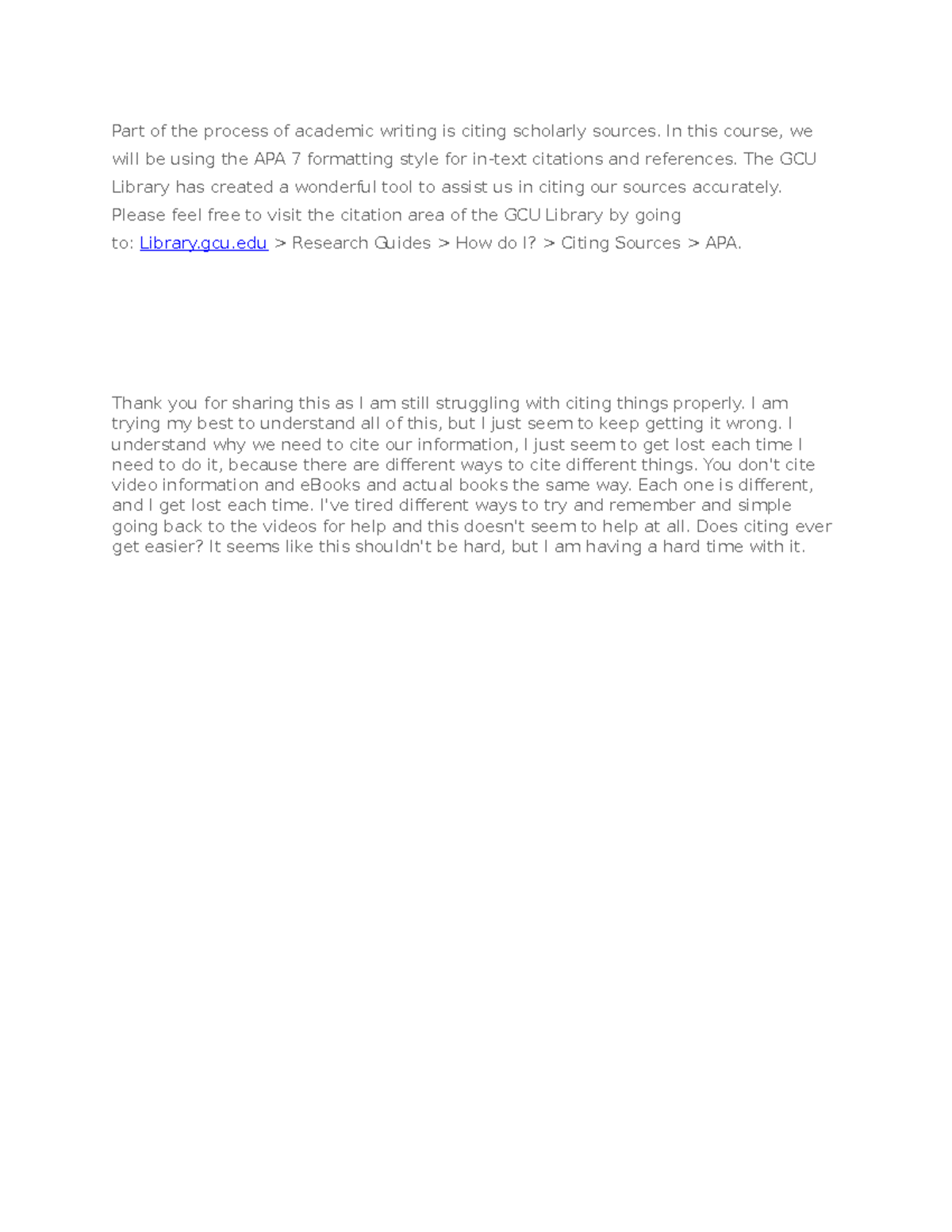 GCU Library Citation Guide: Mastering APA 7th Edition Techniques - Studocu