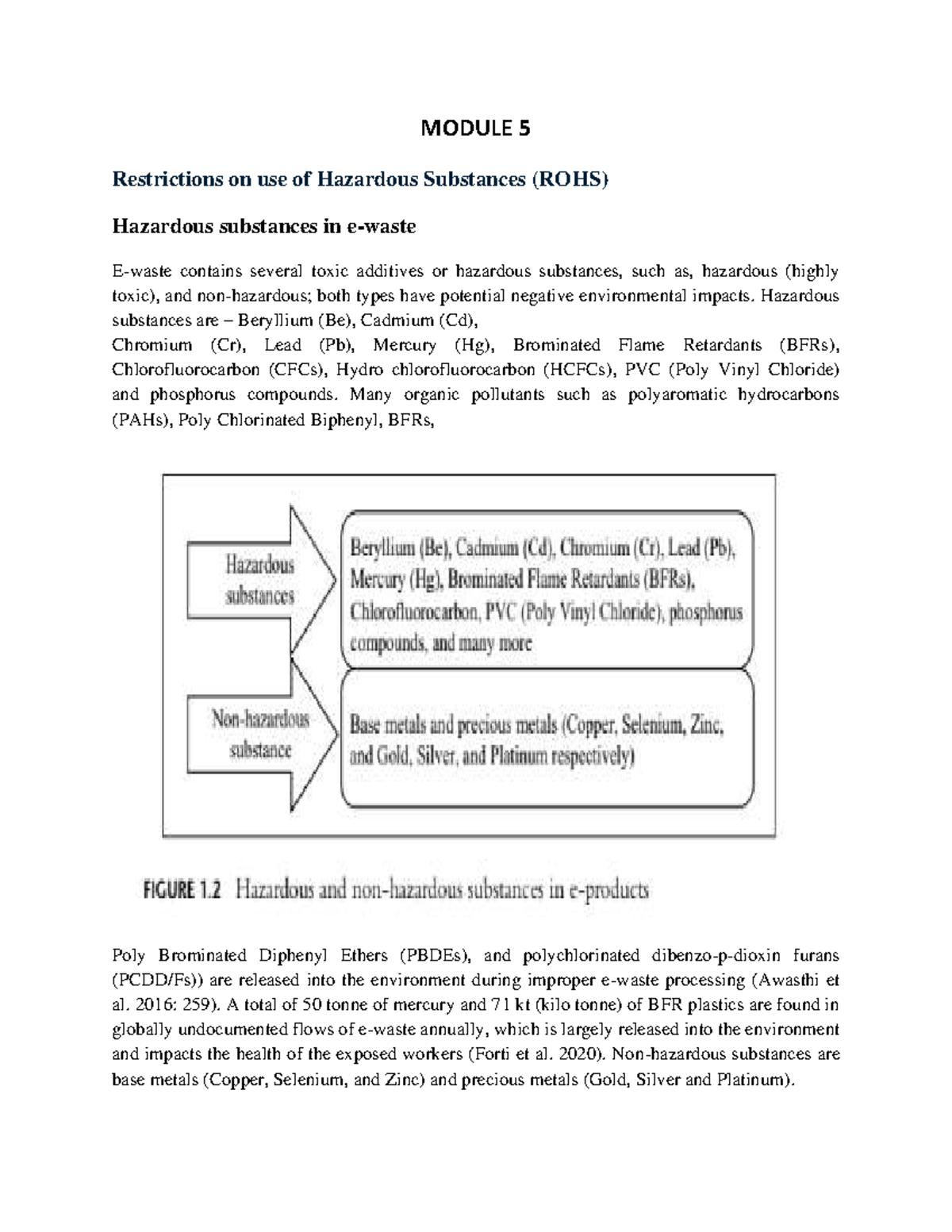 E-Waste Module 5: Restrictions on Hazardous Substances (RoHS) - Studocu