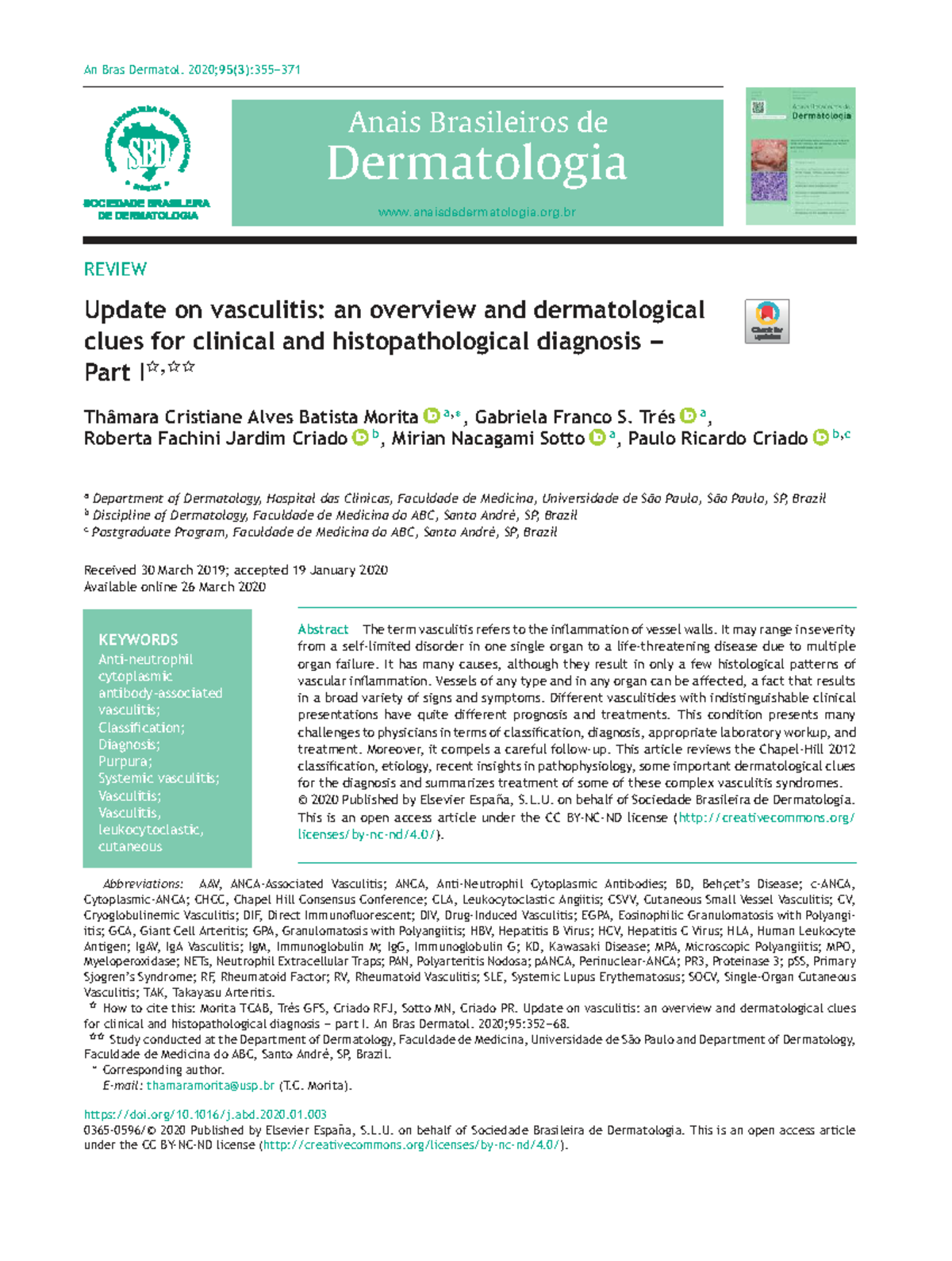 Update on Vasculitis: Clinical and Histopathological Insights - Studocu